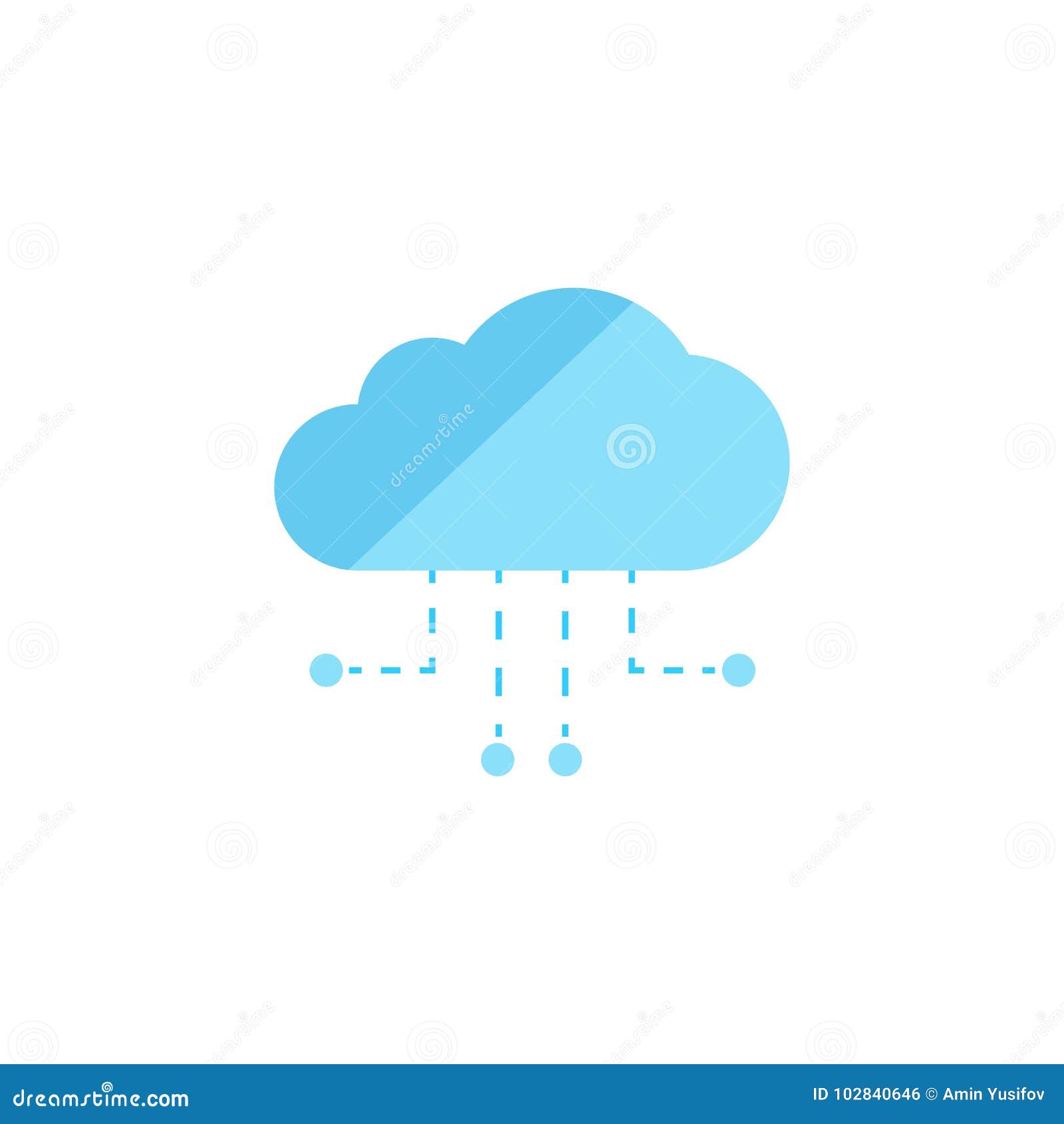 Cloud Computing Icon Vector, Solid Logo Illustration, Colorful P Stock ...