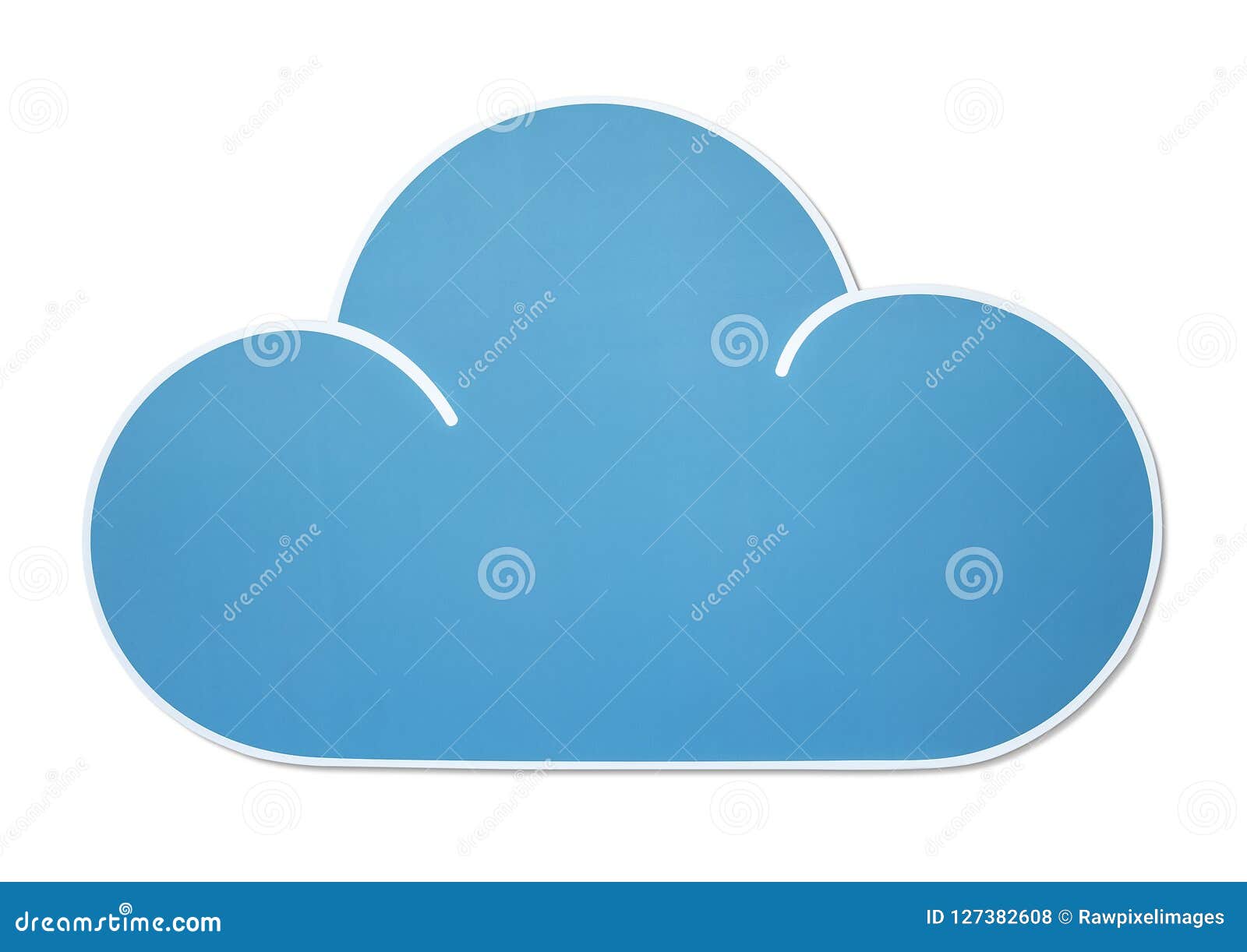 Cloud Computing Icon on White Background Stock Photo - Image of modern ...