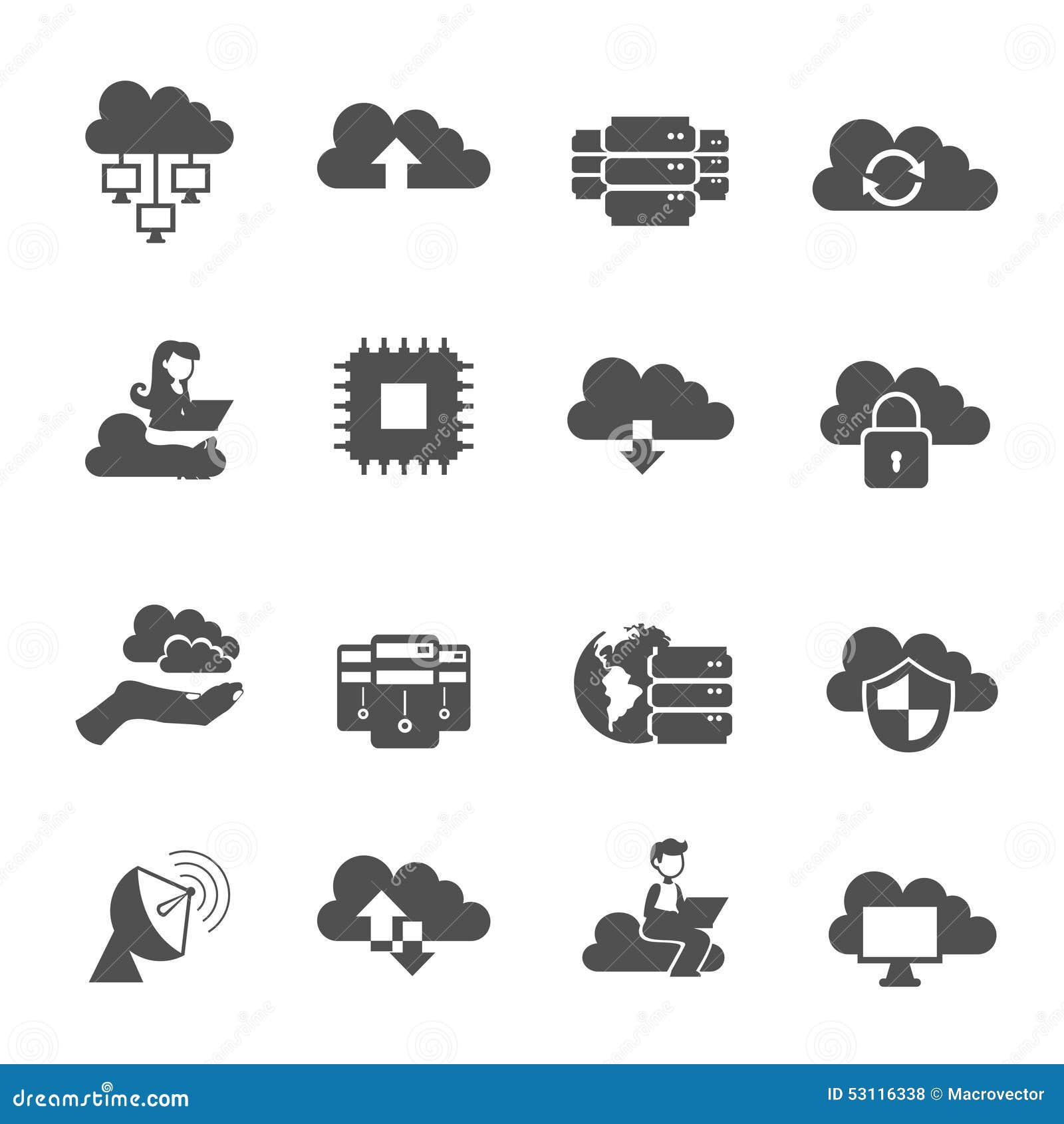 Cloud Computing Icons stock vector. Illustration of abstract - 53116338 Cloud Computing Icons stock vector. Illustration of abstract - 53116338