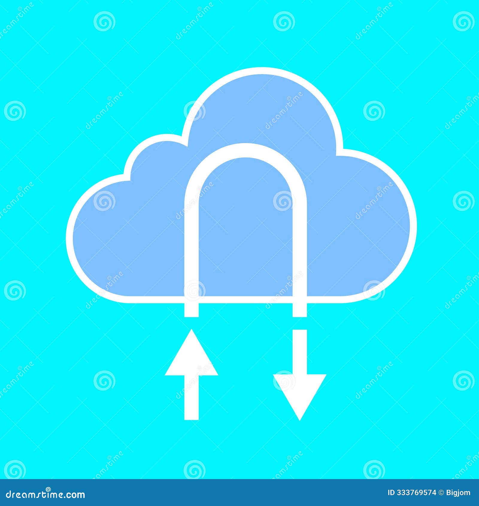 Cloud Computing Icons. Cloud Storage and Network Vector Icon Stock ...