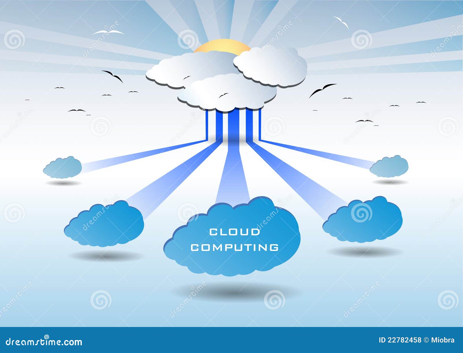 Cloud Computing Illustration Stock Vector - Illustration of network ...
