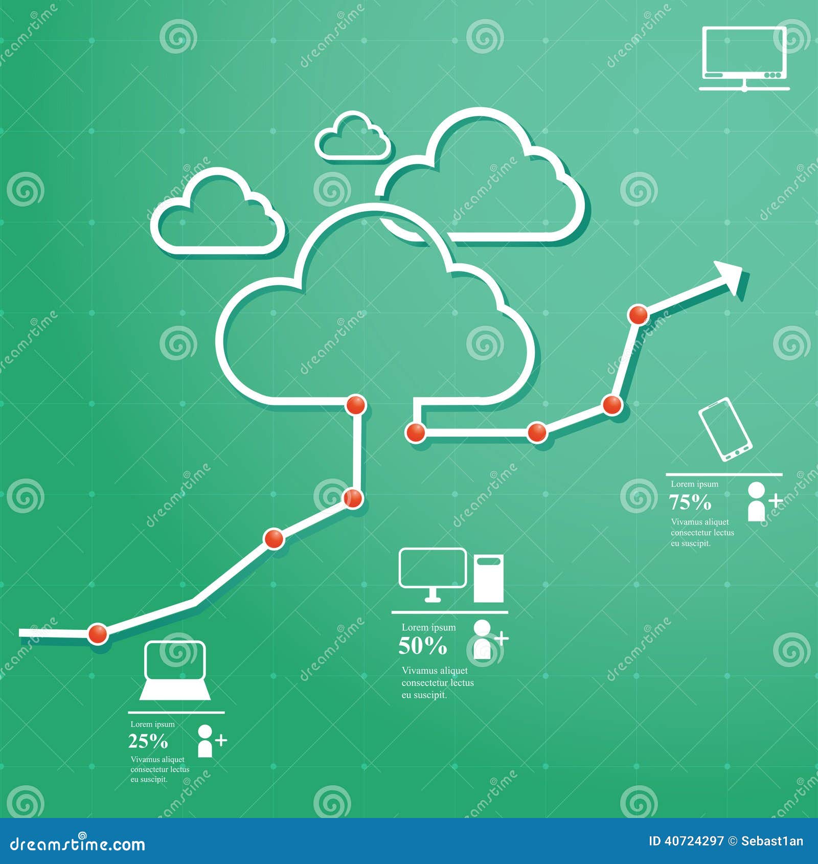 Cloud Computing stock vector. Illustration of business - 40724297