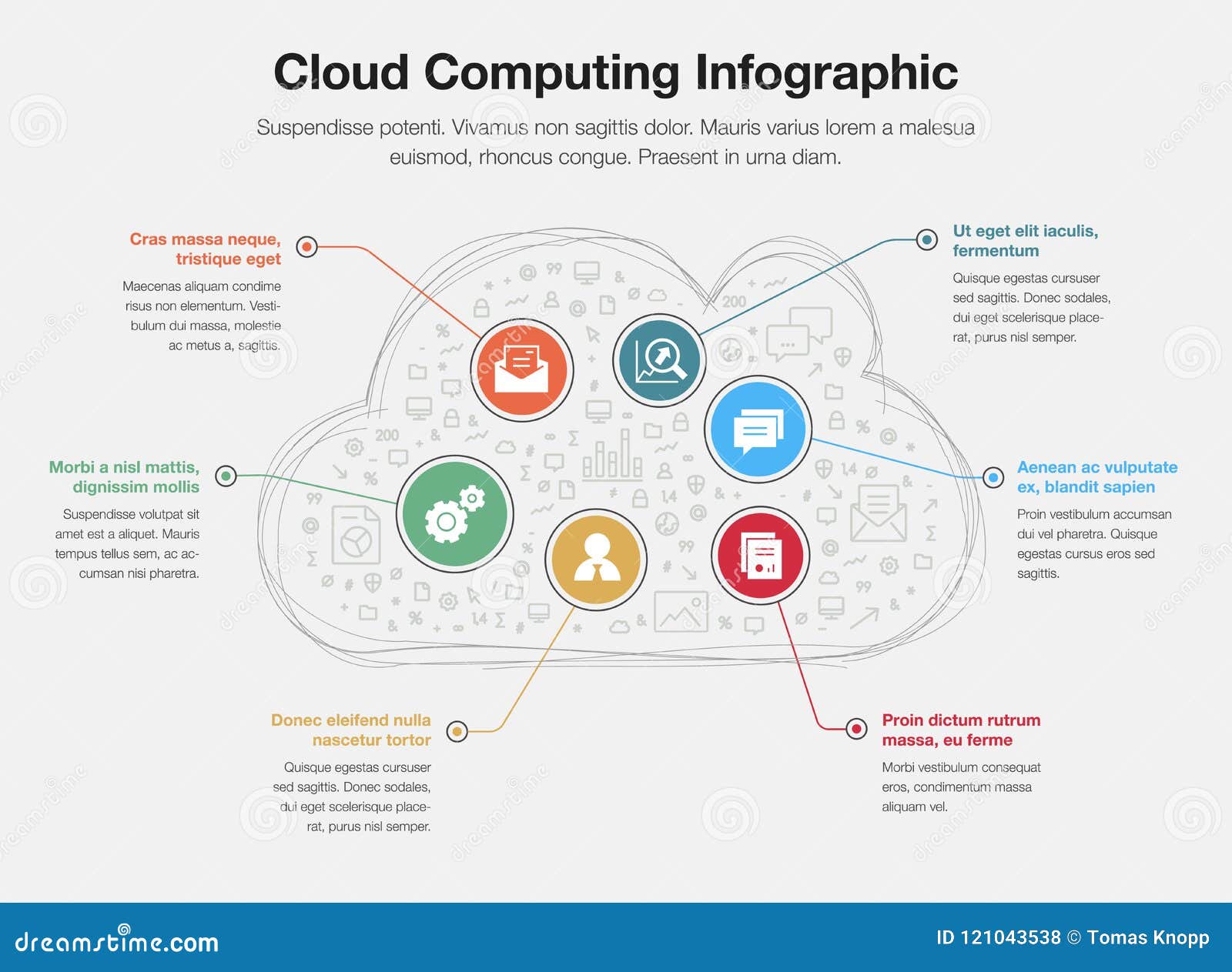 Cloud Computing Infographic Concept with Hand Drawn Cloud As a Main ... Cloud Computing Infographic Concept with Hand Drawn Cloud As a Main ...