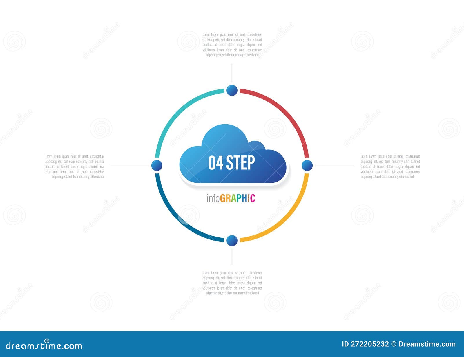 Cloud Computing Infographics Vector Circle Pie Chart With 3 To 10