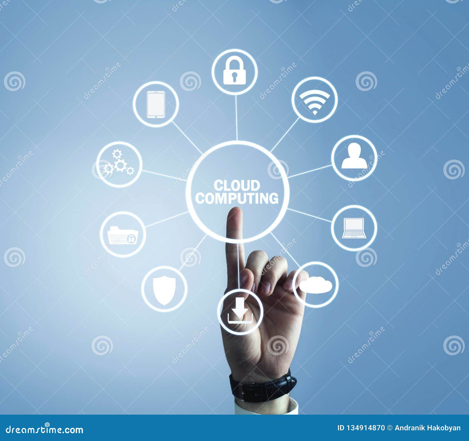 Cloud Computing. Information Technology Concept Stock Photo - Image of ...