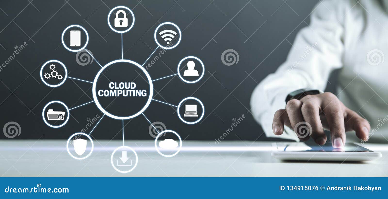 Cloud Computing. Information Technology Concept Stock Photo - Image of ...