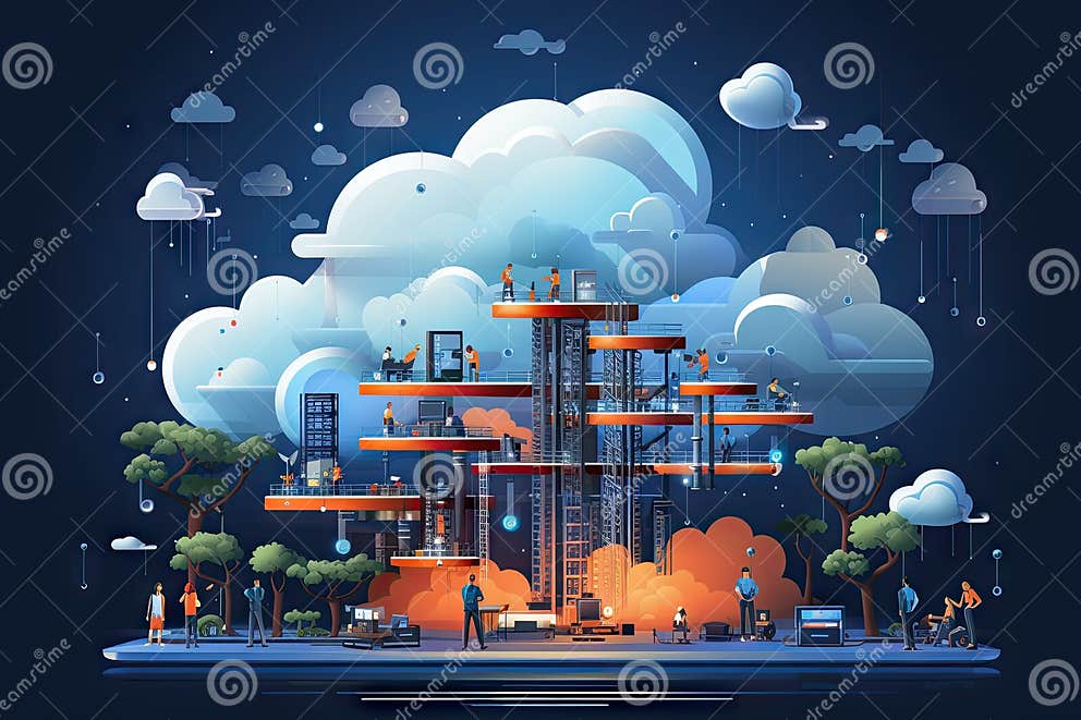 Cloud Computing Infrastructure, High Quality, Simple Resolution, Icons ...