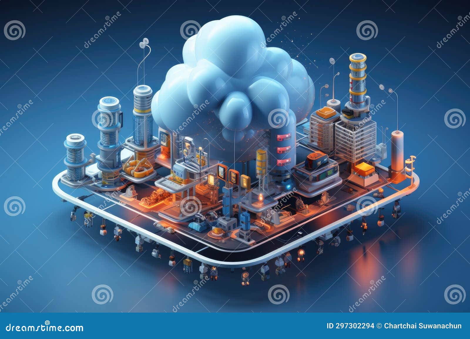Cloud Computing Infrastructure, High Quality, Simple Resolution, Icons ...