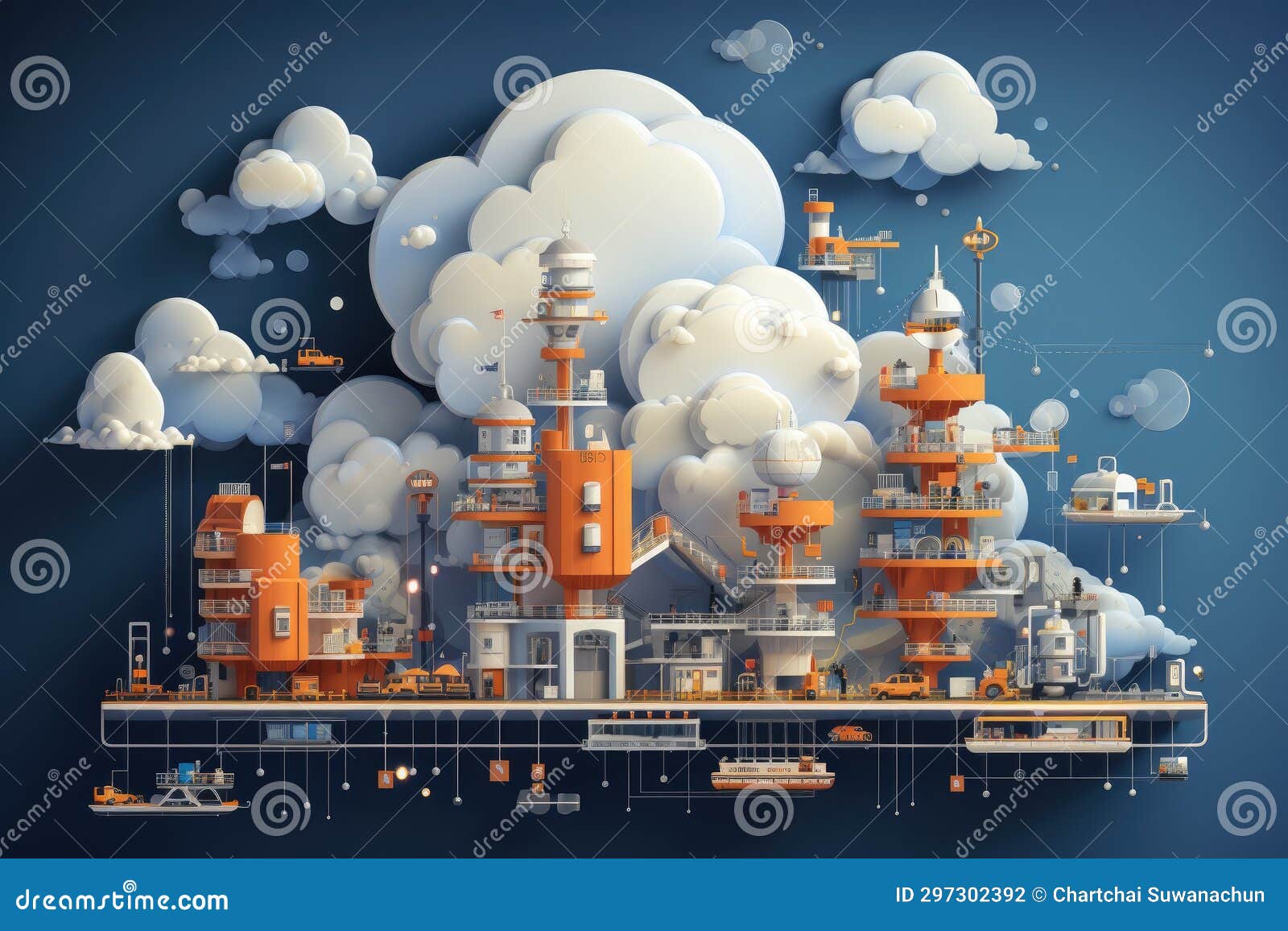 Cloud Computing Infrastructure, High Quality, Simple Resolution, Icons ...