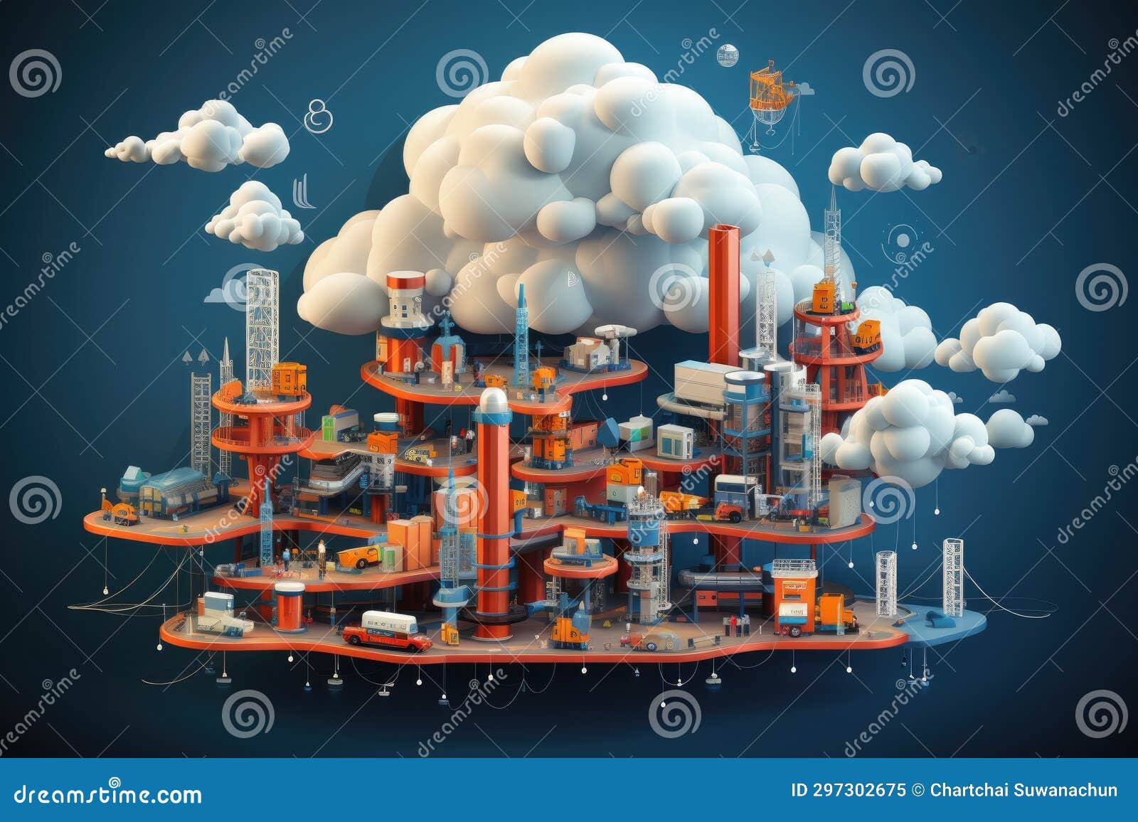 Cloud Computing Infrastructure, High Quality, Simple Resolution, Icons ...