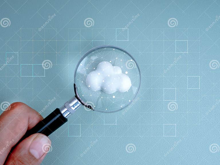 Cloud Computing Infrastructure Technology, Data System Storage Connection Concept. Polygon ...