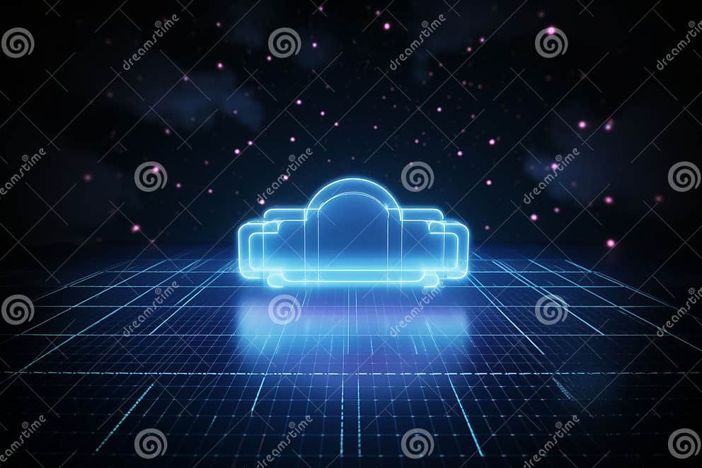 Cloud Computing Infrastructure Technology, Data System Storage Service Concept Background ...