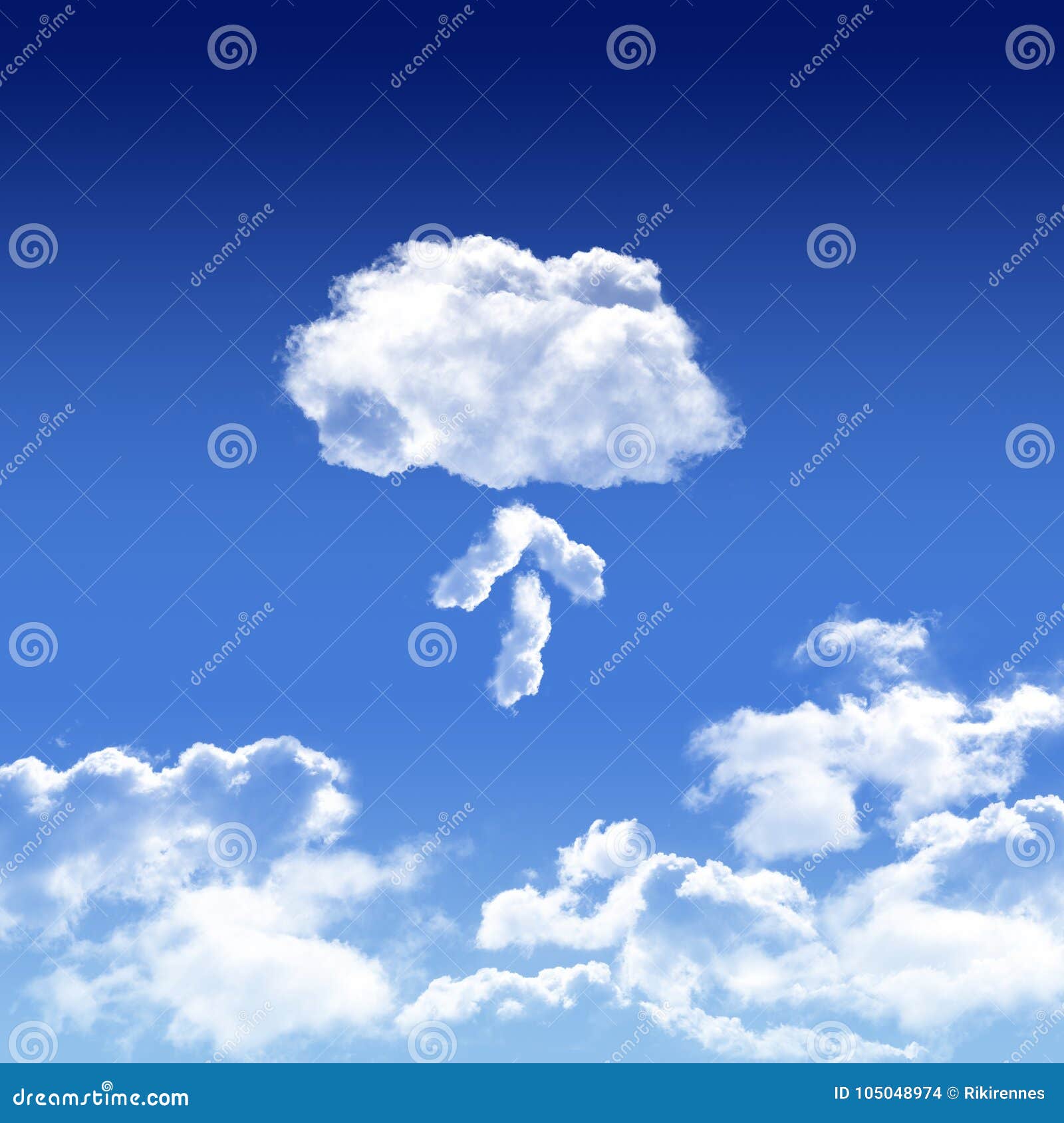 Cloud Computing Innovation Digital Concept in the Sky Stock ...