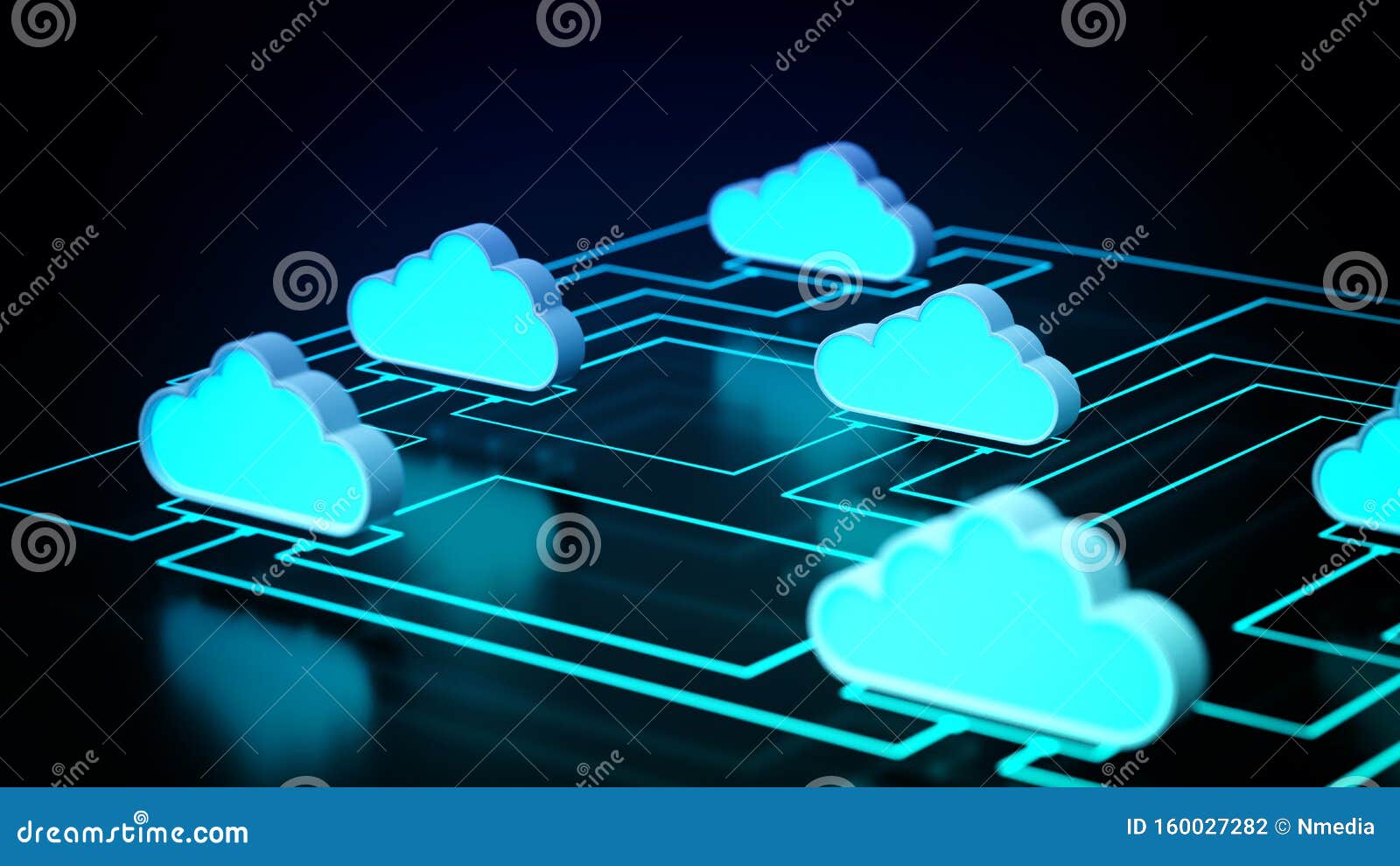 Cloud Computing Network Concept Stock Illustration - Illustration of database, symbol: 160027282