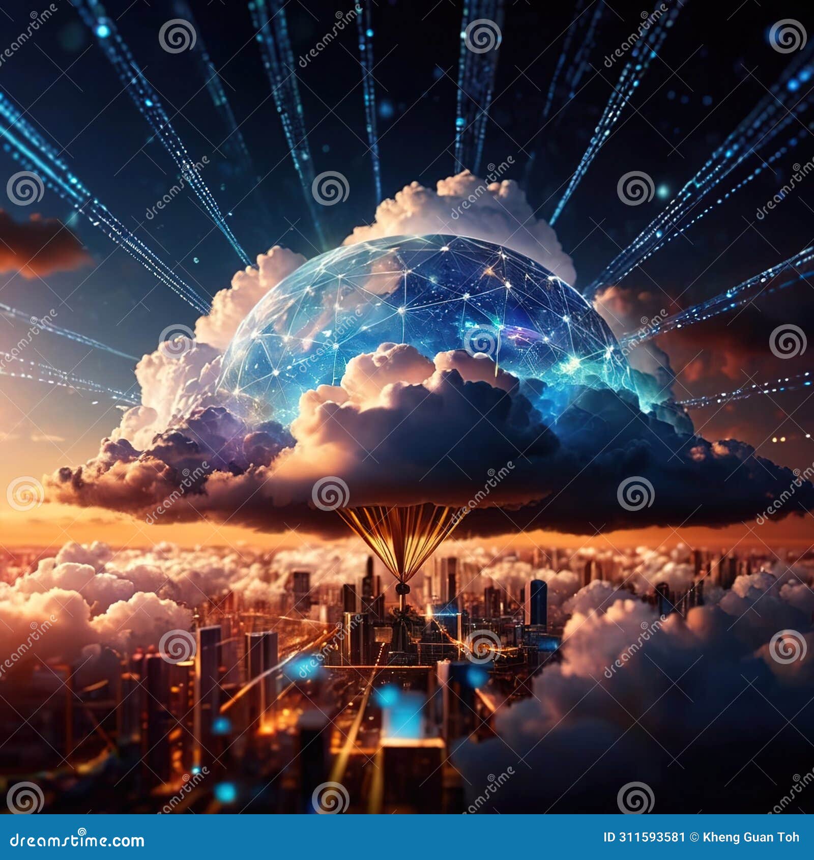 Cloud Computing Internet Technology, Automated Distributed Computer Technology Data Broadband ...
