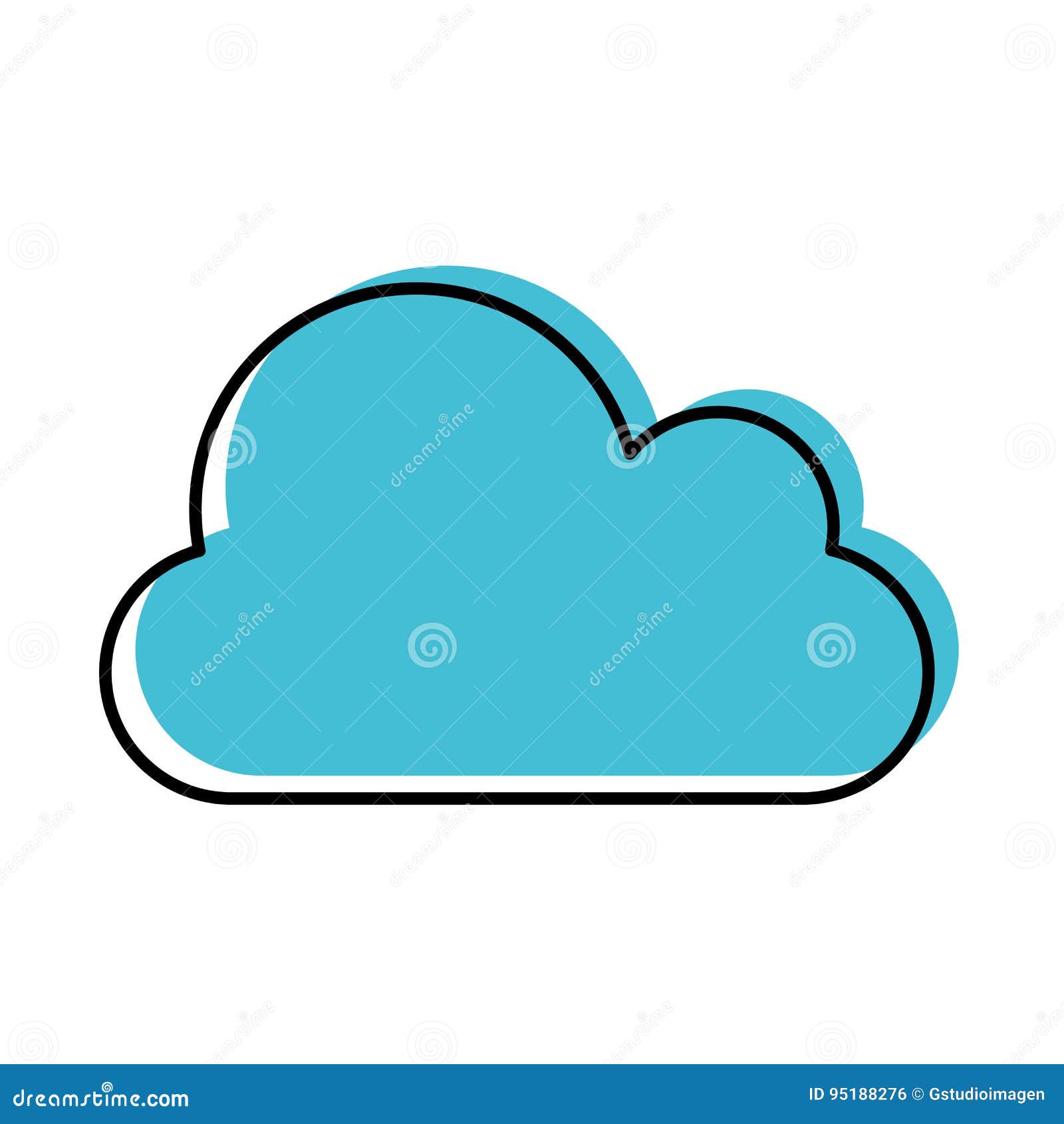 Cloud Computing Isolated Icon Stock Vector - Illustration of mobile, hosting: 95188276