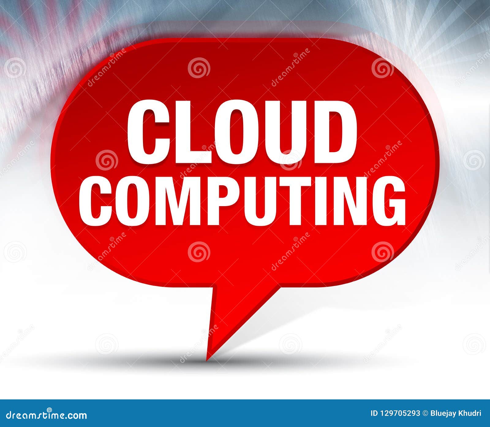 Cloud Computing Red Bubble Background Stock Illustration - Illustration ...