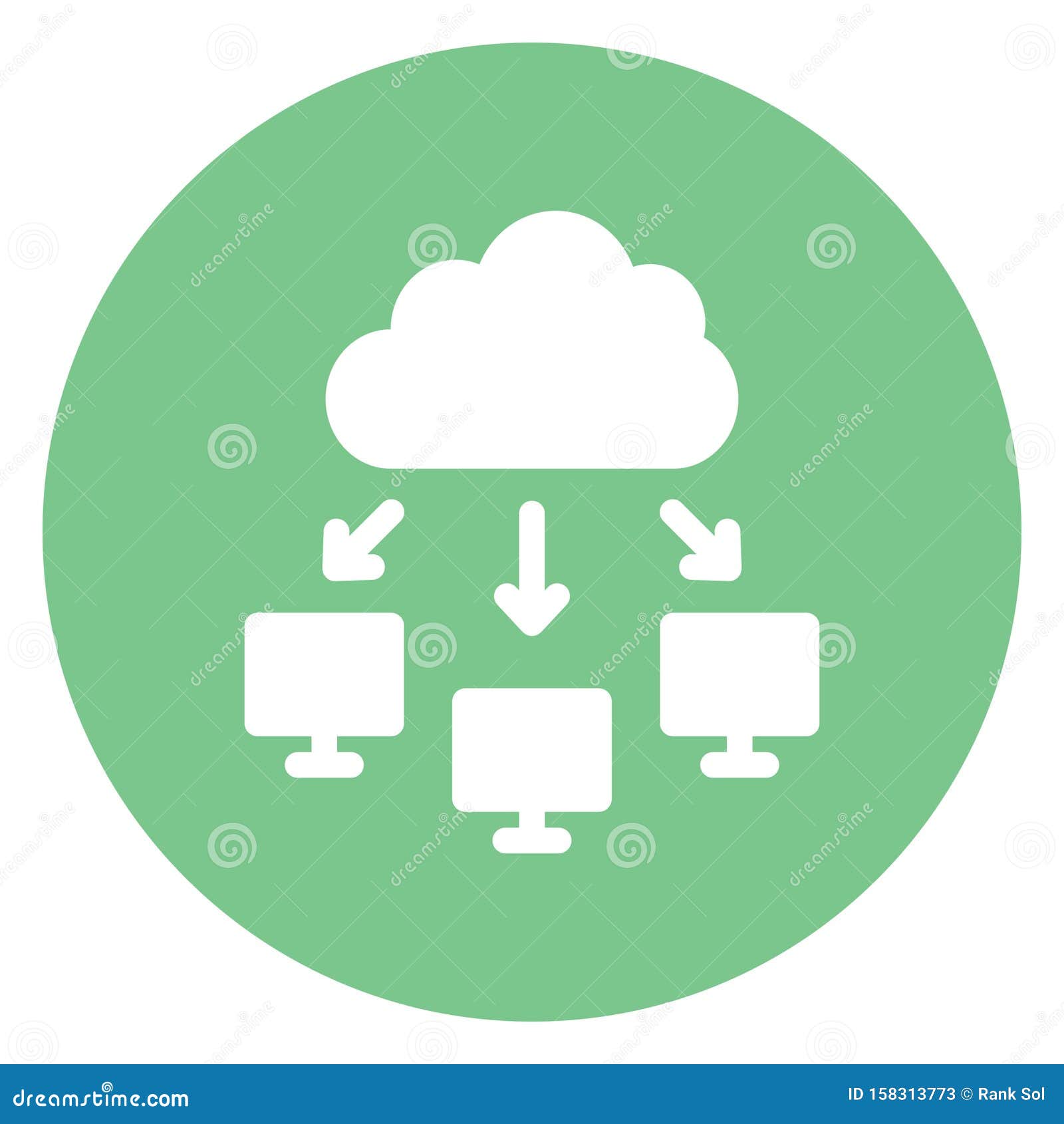 Cloud, Computing Isolated Vector Icon Which Can Easily Modify or Edit Stock Vector ...