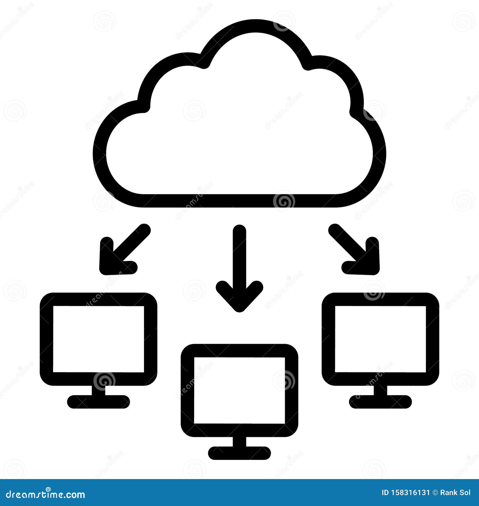 Cloud, Computing Isolated Vector Icon Which Can Easily Modify or Edit ...