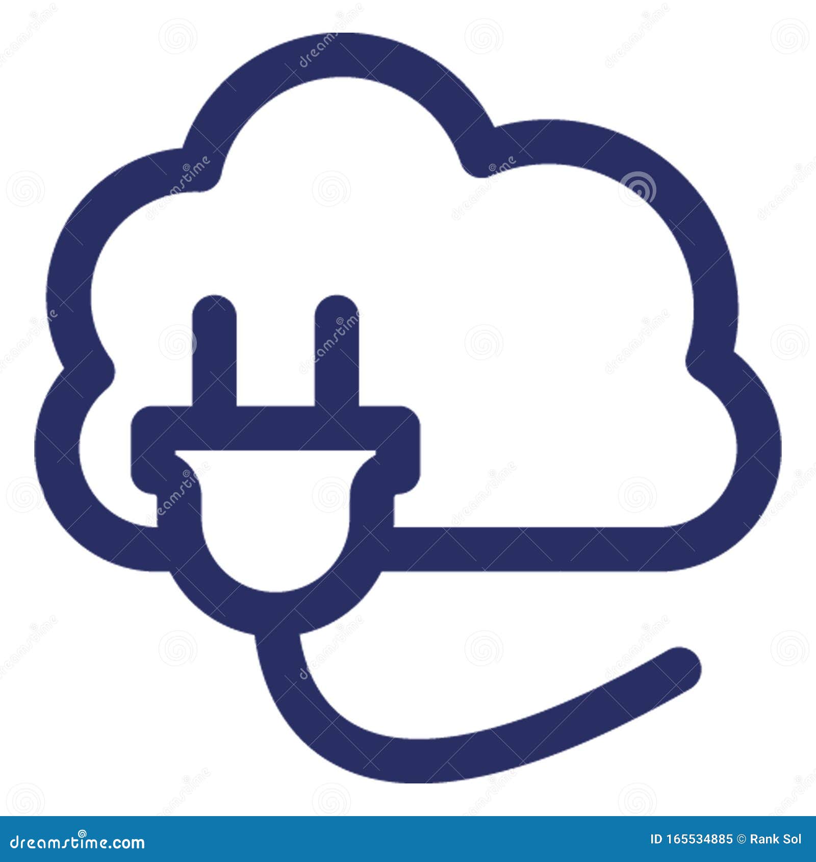 Cloud Computing Isolated Vector with Outline Icon Which Can Easily Modify or Edit Stock Vector ...
