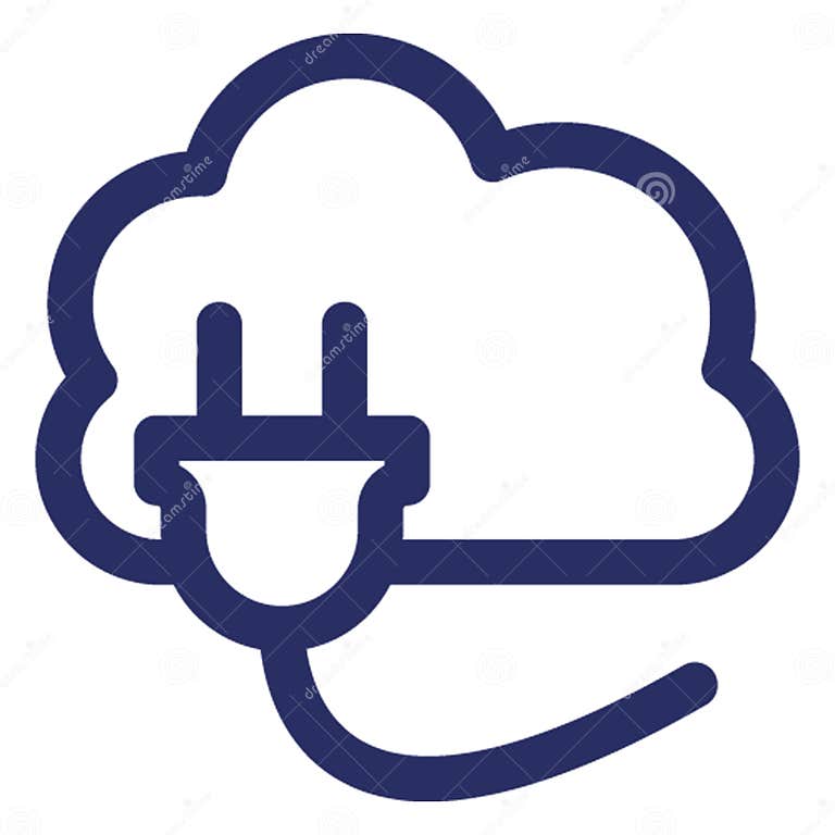 Cloud Computing Isolated Vector with Outline Icon Which Can Easily Modify or Edit Stock Vector ...