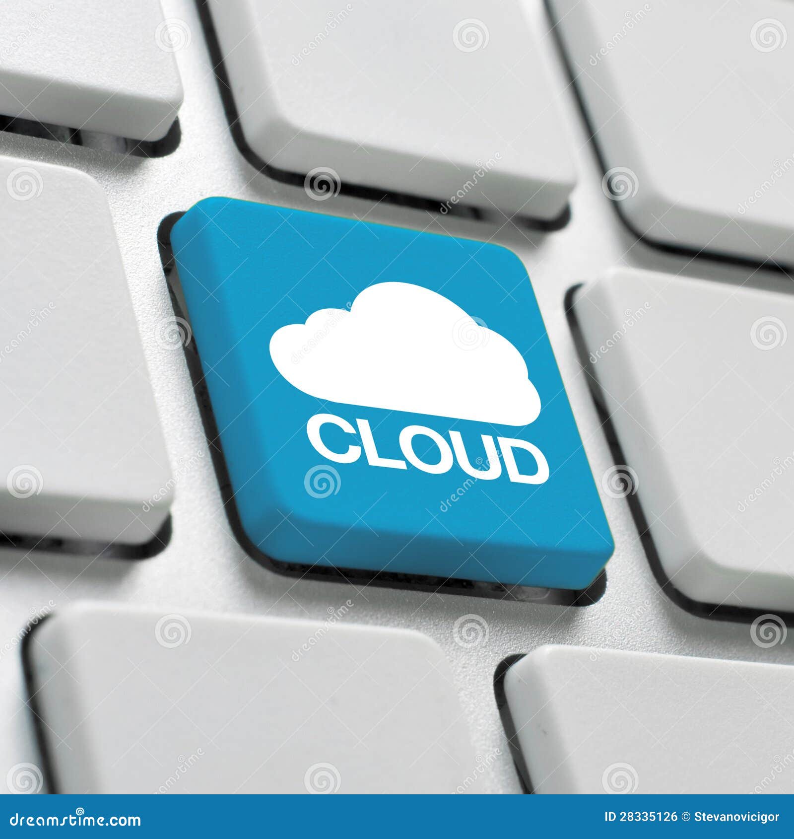Cloud Computing Keyboard Concept Stock Photo - Image of symbol, cloud ...