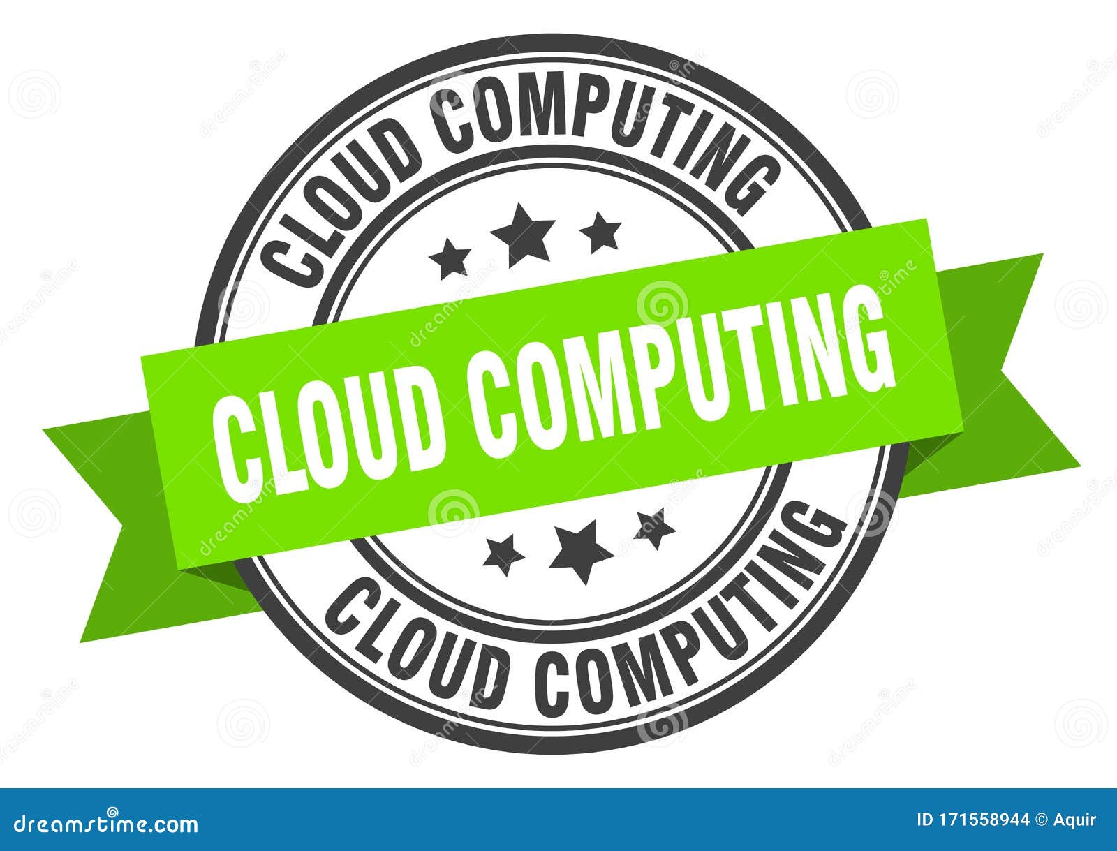Cloud Computing Label. Cloud Computing Round Band Sign Stock Vector ...