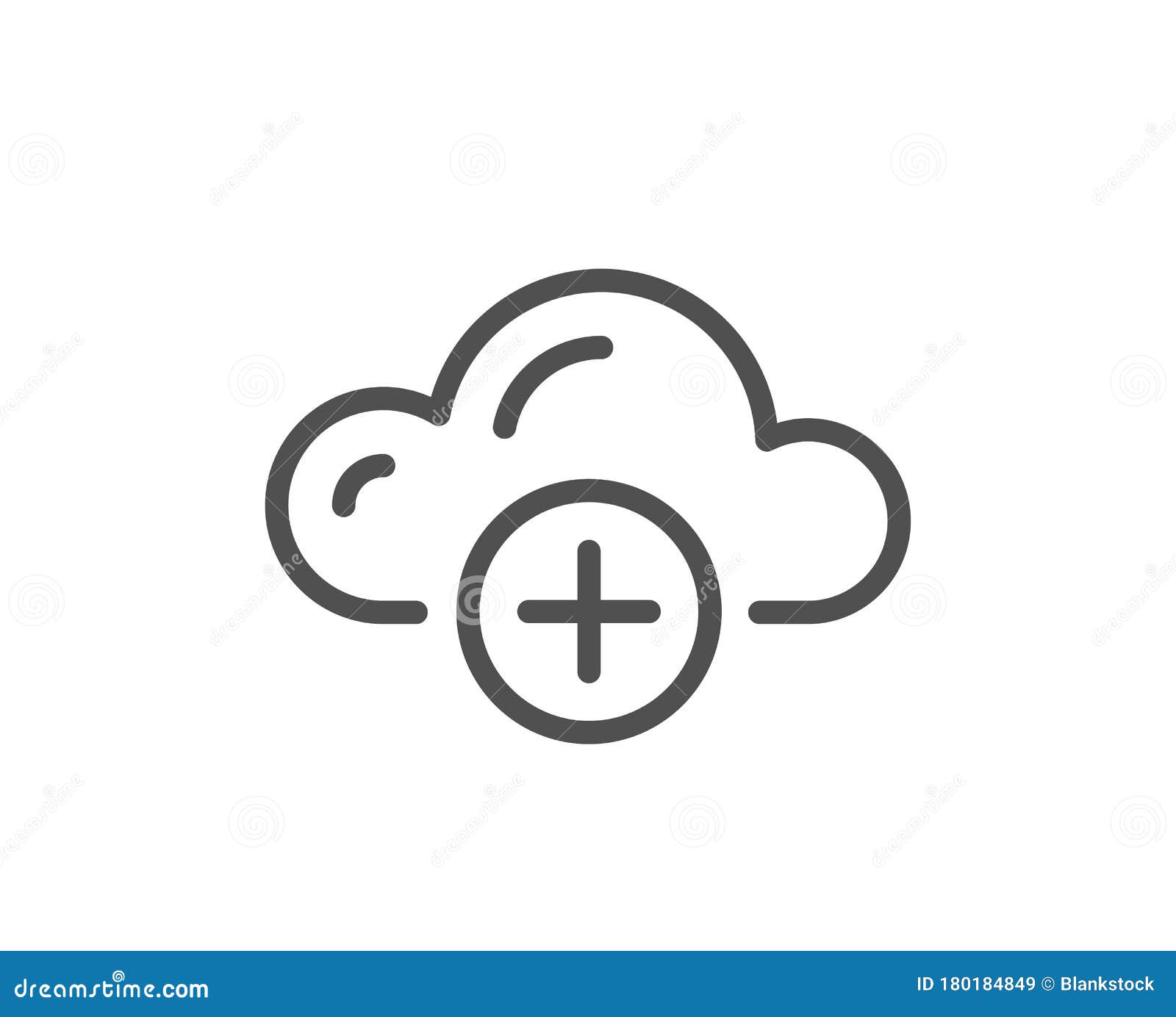 Cloud Computing Line Icon. Internet Data Storage Sign. Vector Stock Vector - Illustration of ...