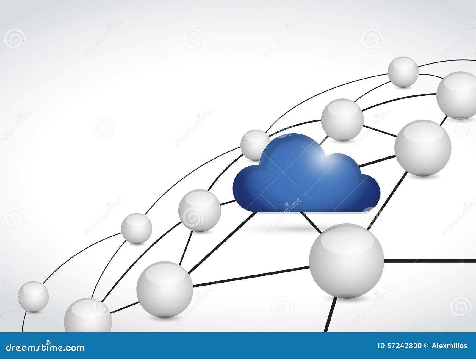 Cloud Computing Link Network Connections Stock Illustration ...