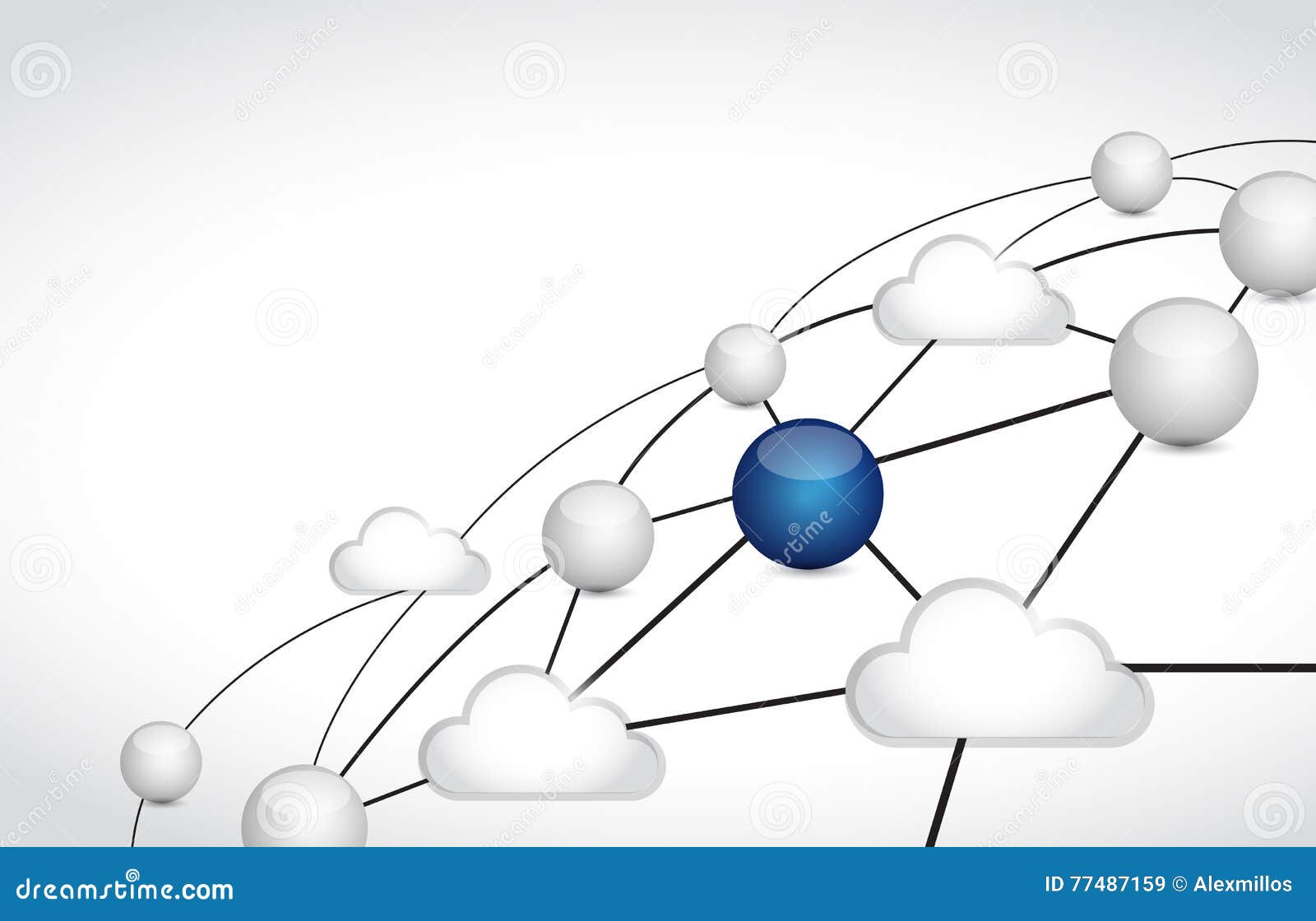 Cloud Computing Link Network Illustration Stock Illustration ...