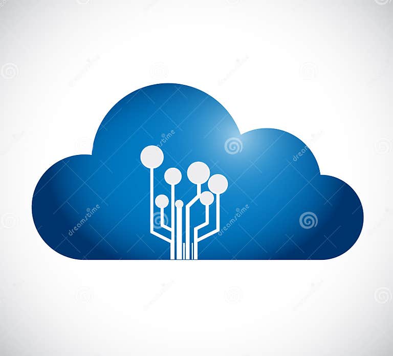 Cloud Computing and Link Networks Stock Illustration - Illustration of ...