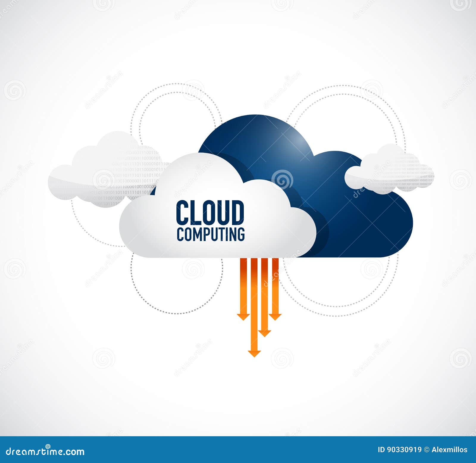 Cloud Computing Links and Networks Concept Stock Illustration ...