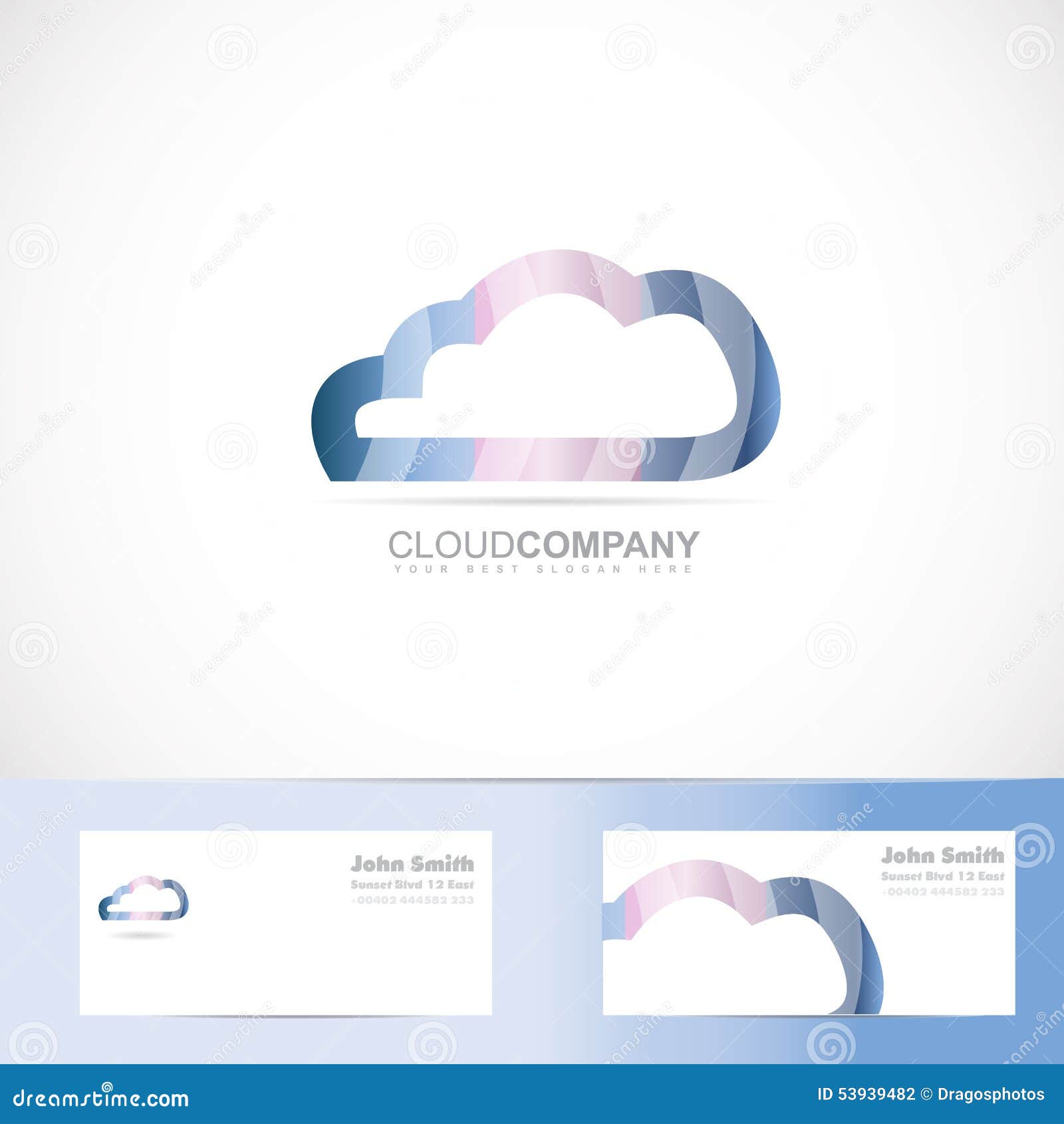 Cloud computing logo 3d stock vector. Illustration of shape - 53939482