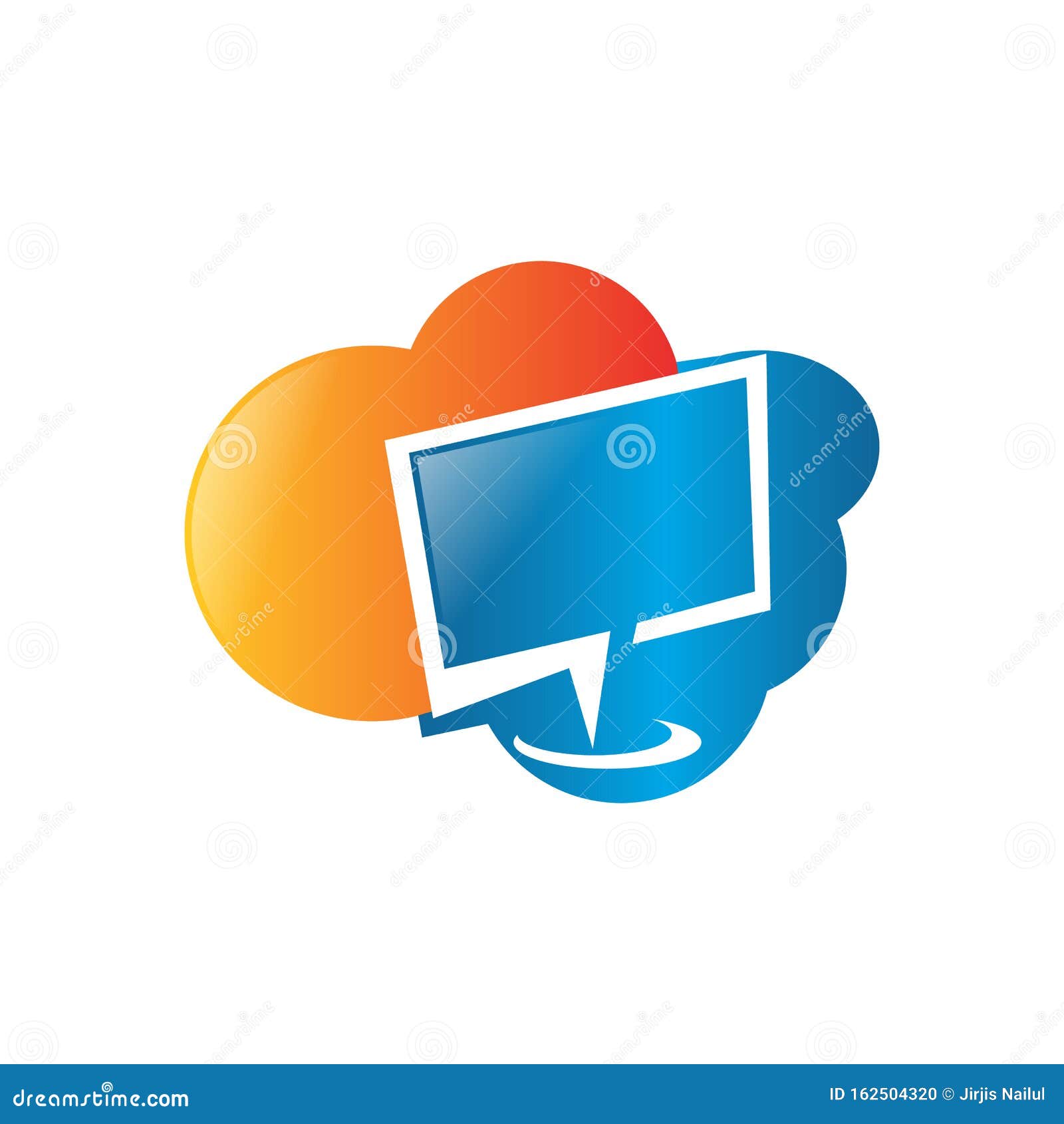 Cloud Computing Logo Design. Cloud Storage with Computer Monitor Vector ... Cloud Computing Logo Design. Cloud Storage with Computer Monitor Vector ...