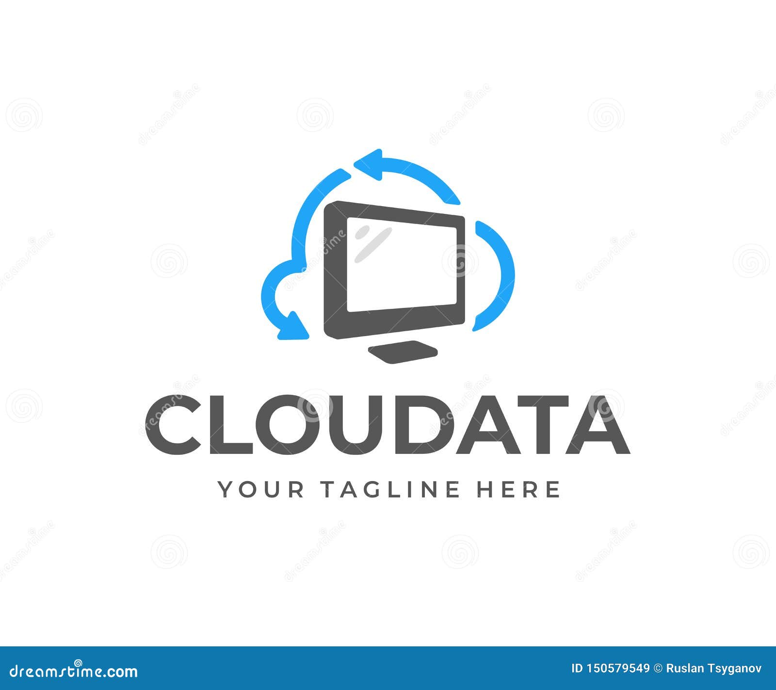 Cloud Computing Logo Design. Cloud Storage with Computer Monitor Vector ... Cloud Computing Logo Design. Cloud Storage with Computer Monitor Vector ...
