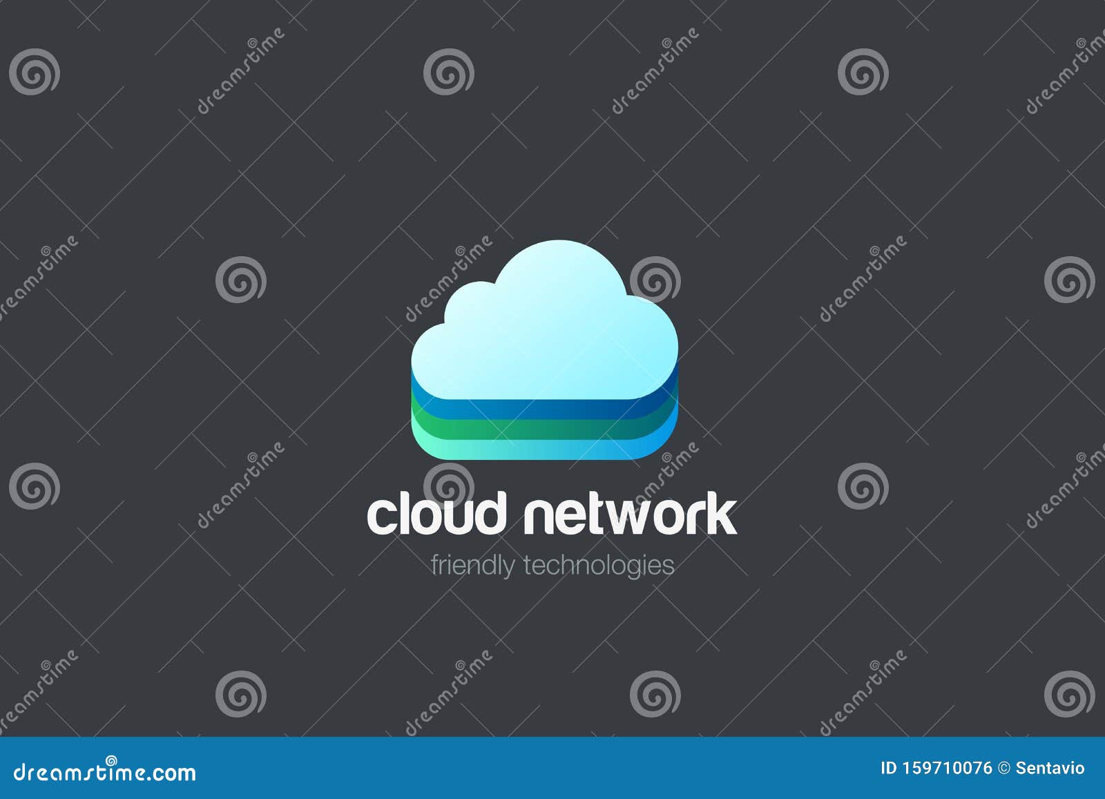 Cloud Computing Logo Design Vector Template. Data Storage Network Technology Logotype Icon Stock ...