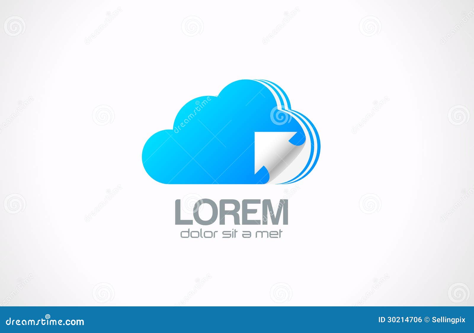 Cloud Computing Logo. Transferring Data Icon. Stock Vector ...