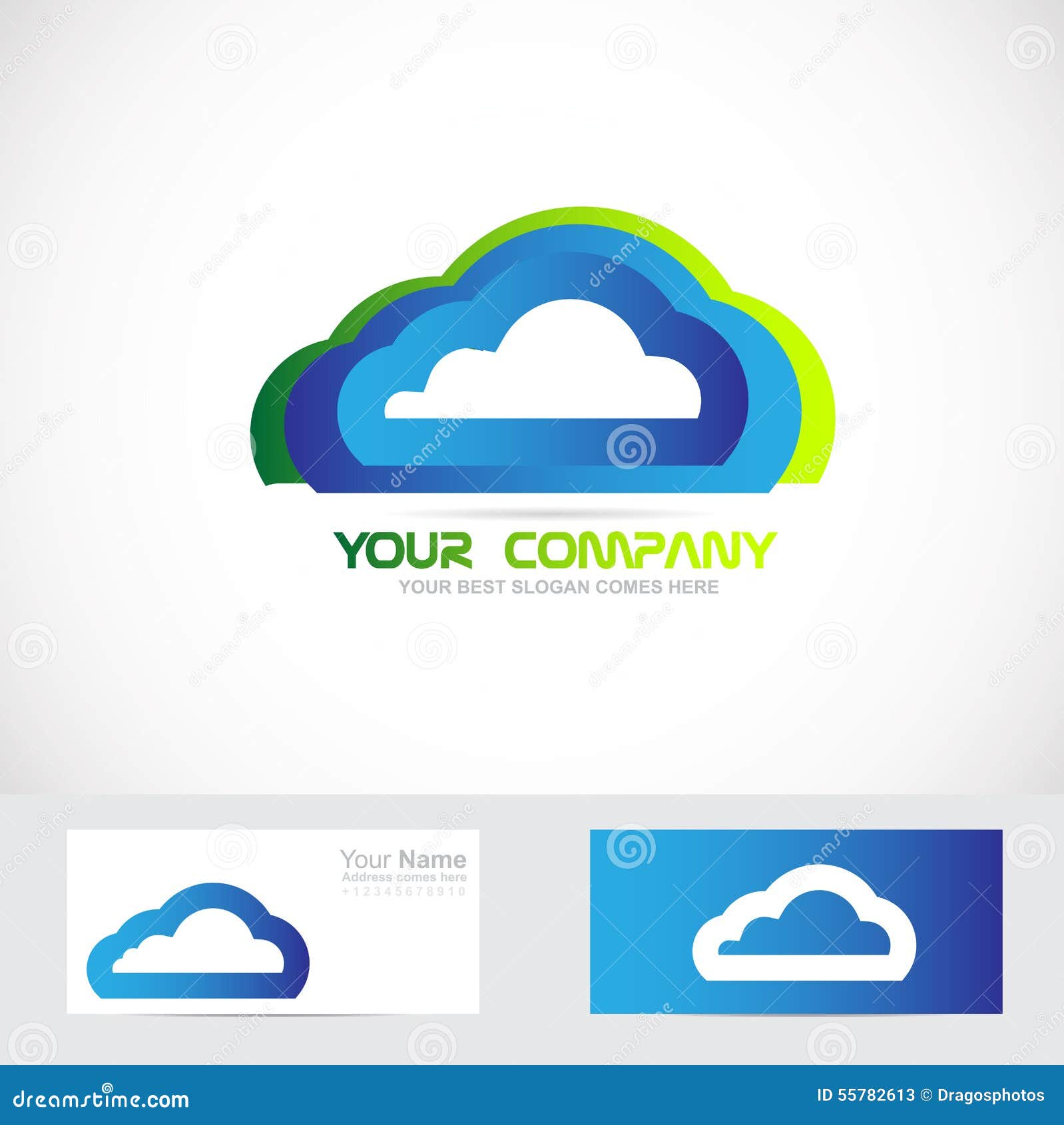 Cloud computing logo stock vector. Illustration of business - 55782613