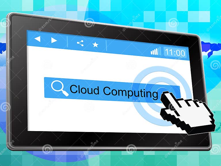 Cloud Computing Means Computer Network And Cloud Computing Stock Illustration Illustration Of