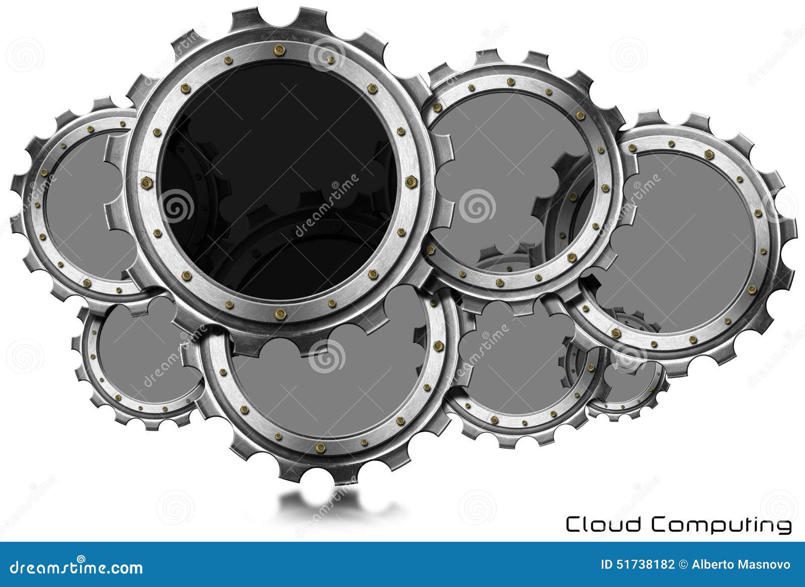 Cloud Computing - Metal Gears Stock Illustration - Illustration of ...