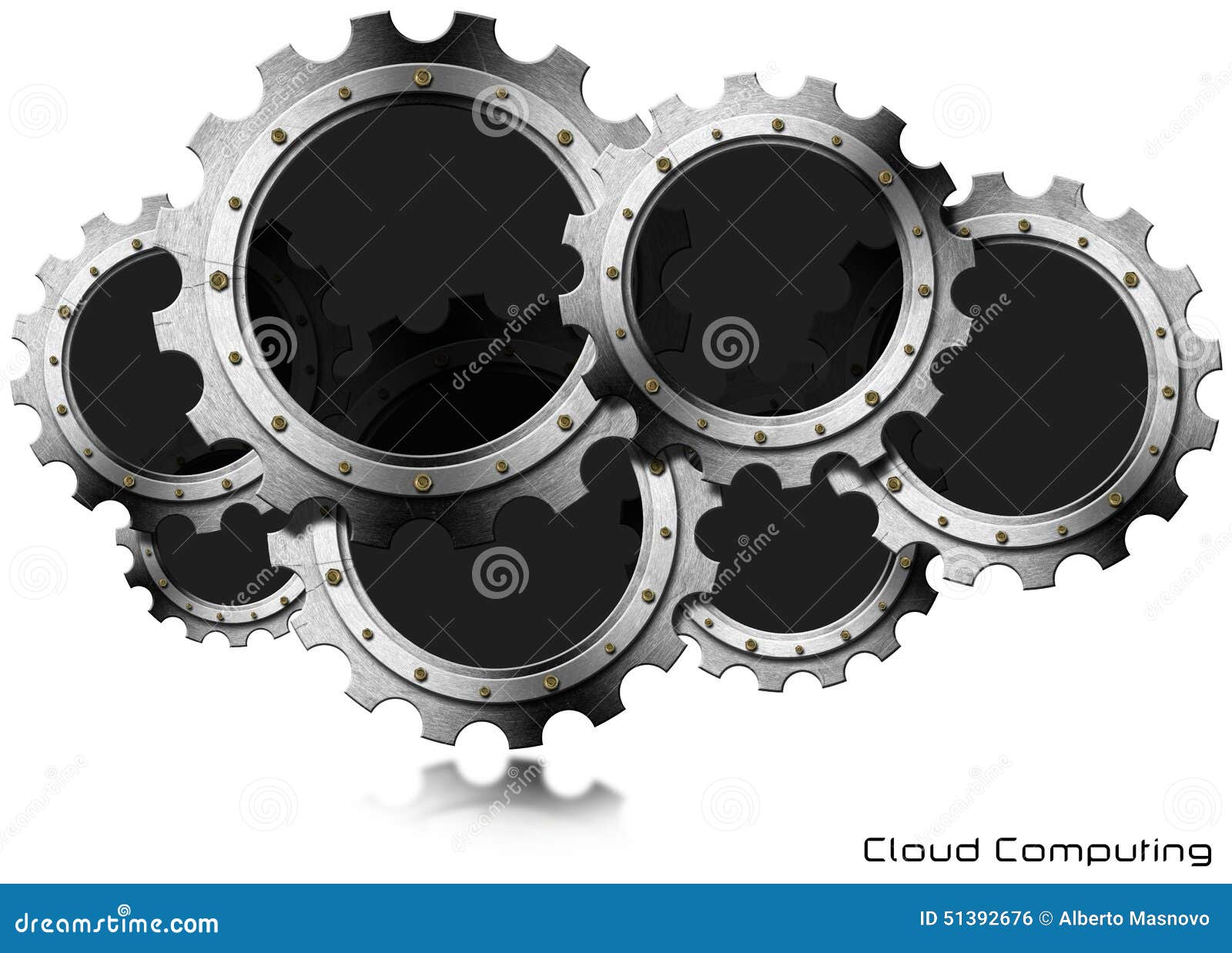 Cloud Computing - Metal Gears Stock Illustration - Illustration of ...