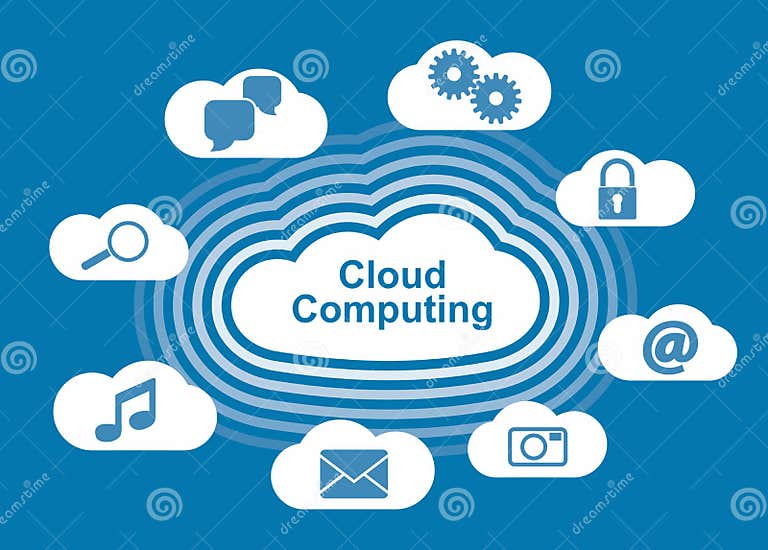 Cloud computing metaphor stock vector. Illustration of computer - 31571596