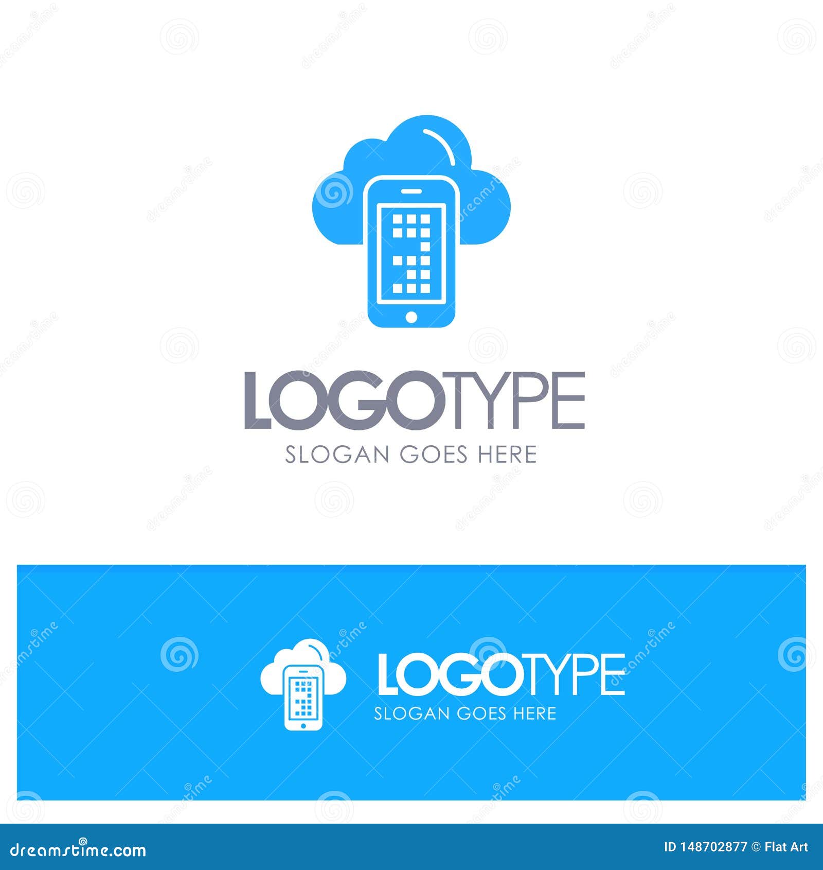 Cloud, Computing, Mobile, Cell Blue Logo Vector Stock Vector ...