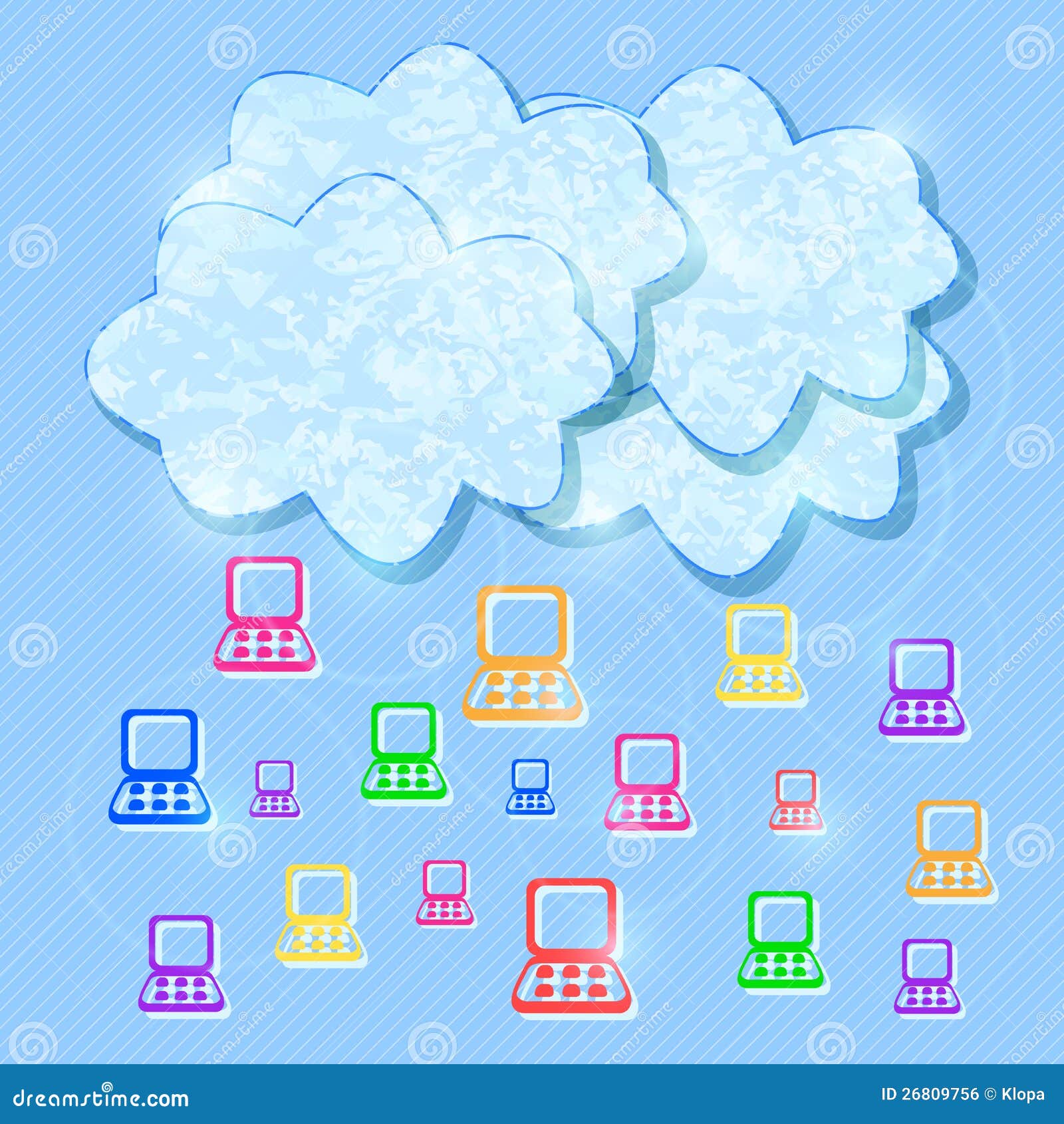 Cloud Computing Mobile Concept Background Stock Vector - Illustration ...