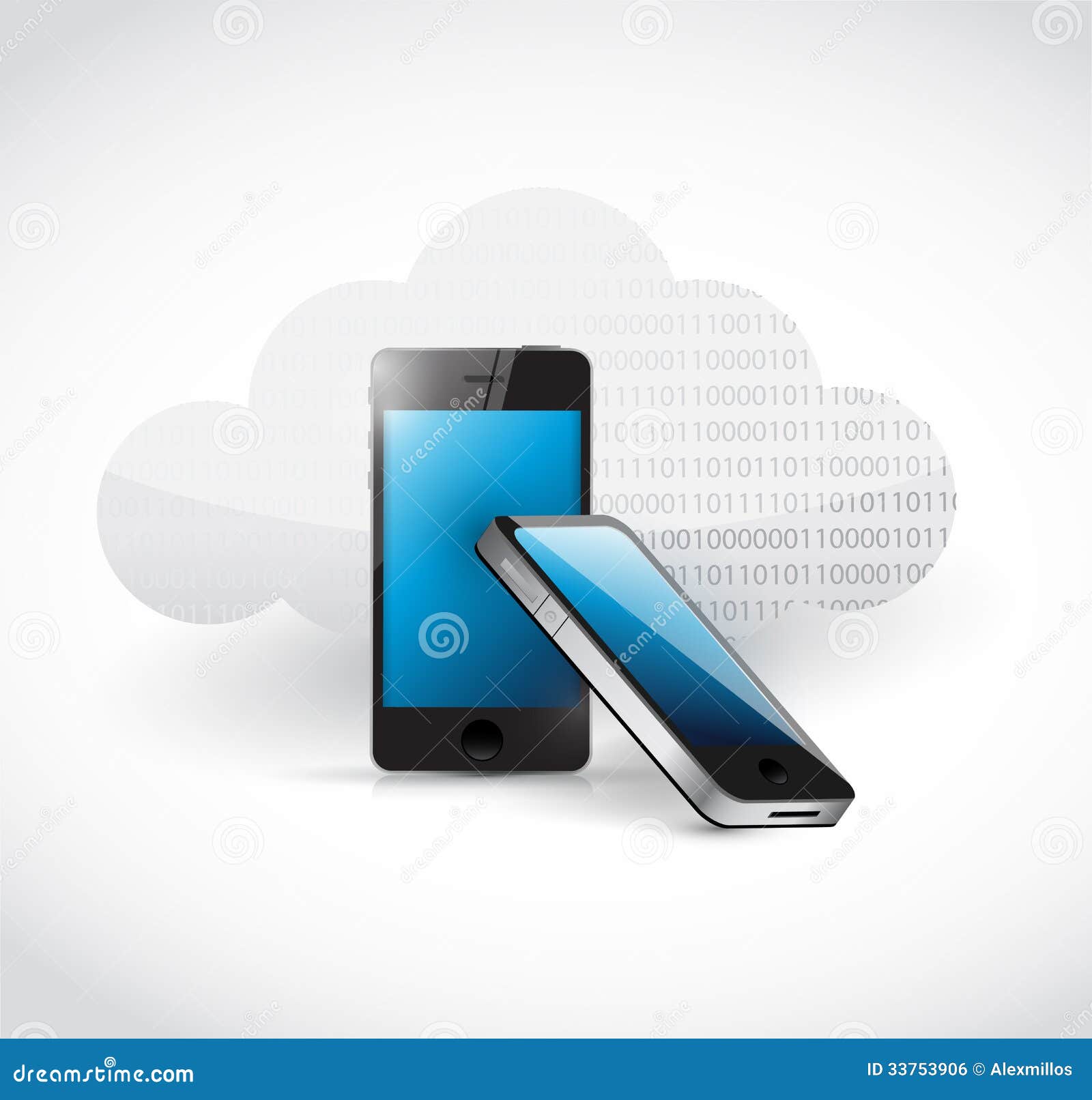Cloud Computing Mobile Phone Access. Stock Illustration - Illustration ...
