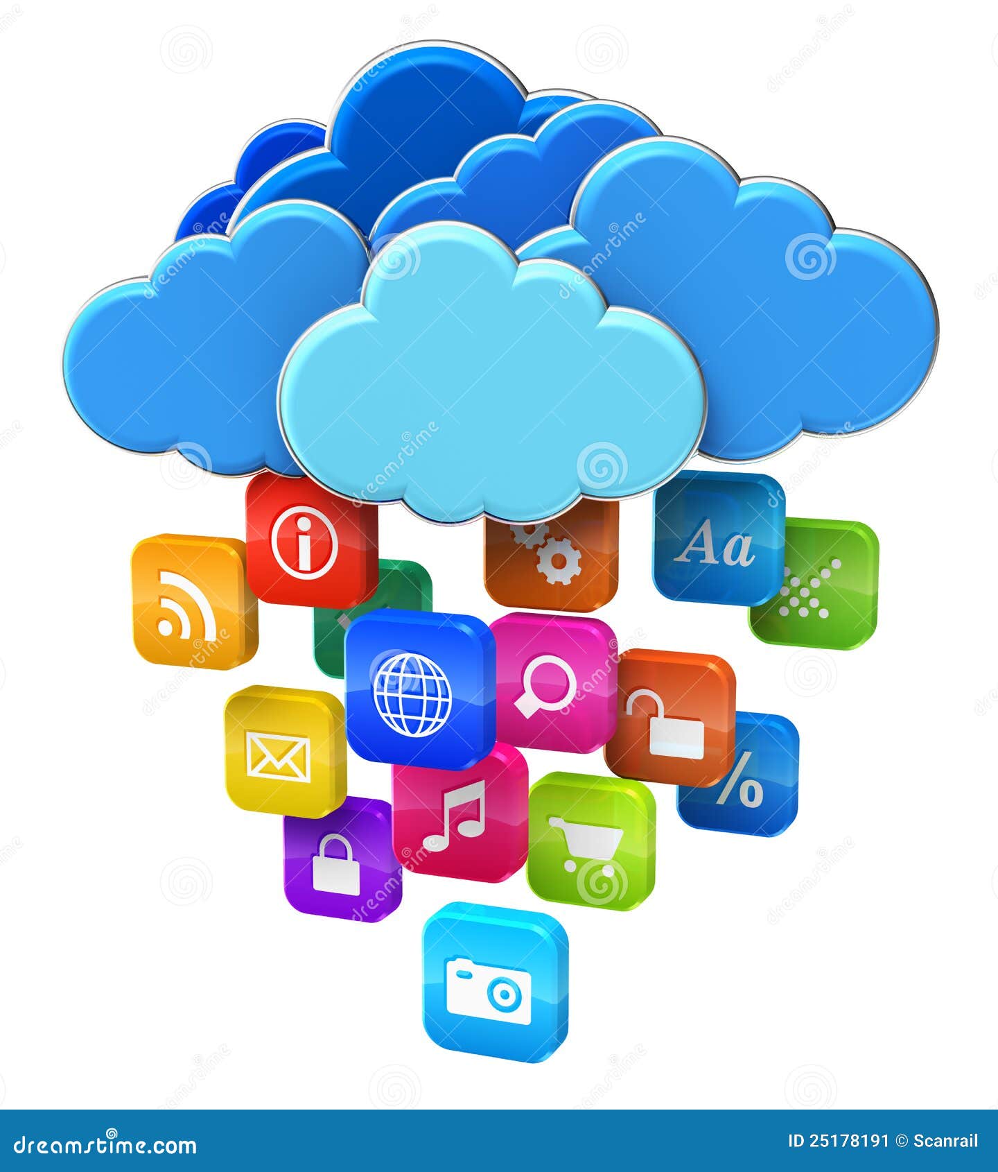 Cloud Computing and Mobility Concept Stock Illustration - Illustration ...
