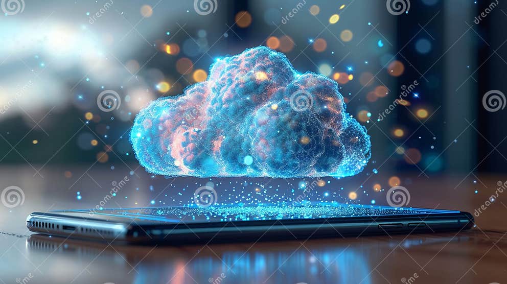 Cloud Computing and Mobility Concept Touchscreen Smartphone Stock Photo - Image of ...