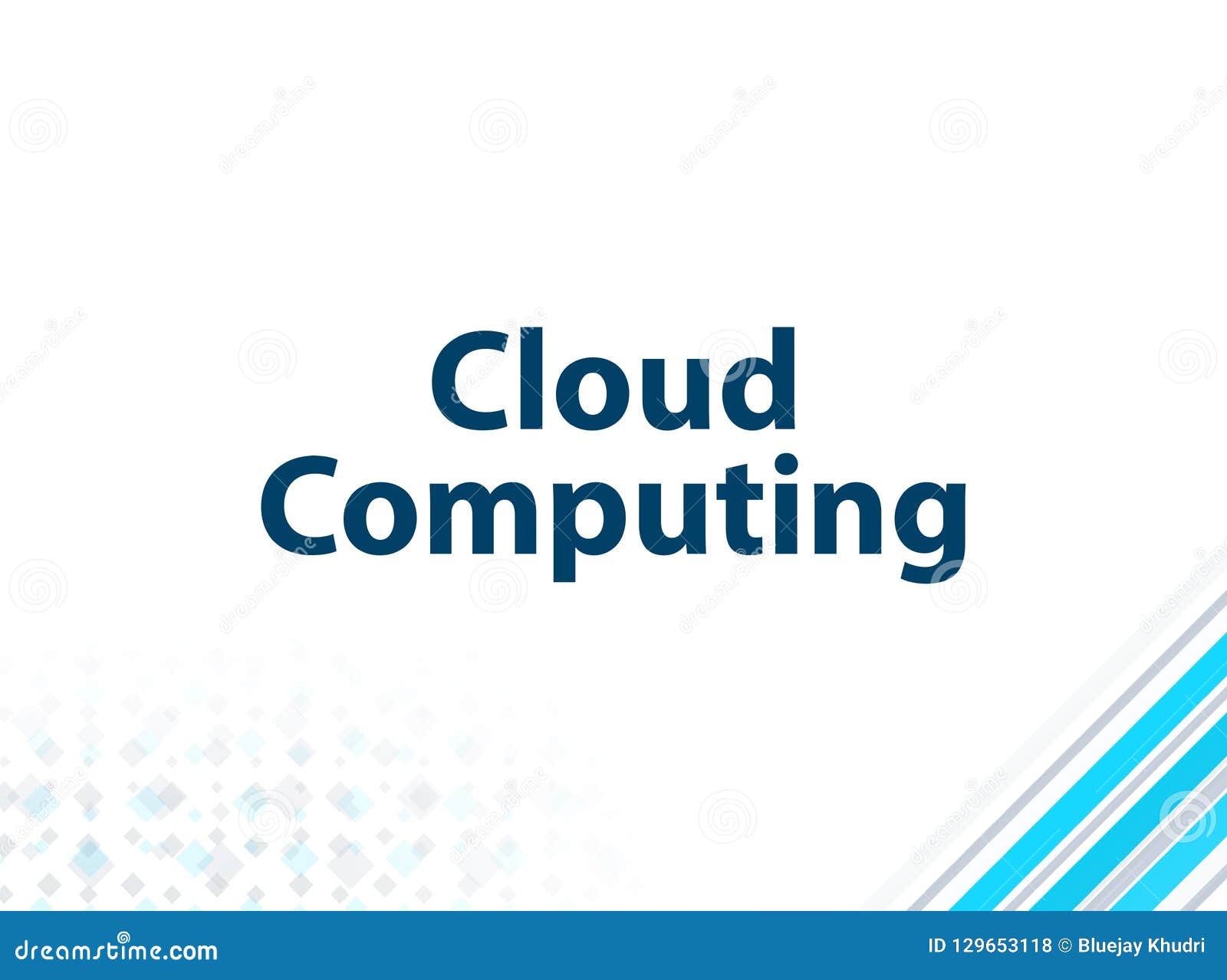 Cloud Computing Modern Flat Design Blue Abstract Background Stock ...