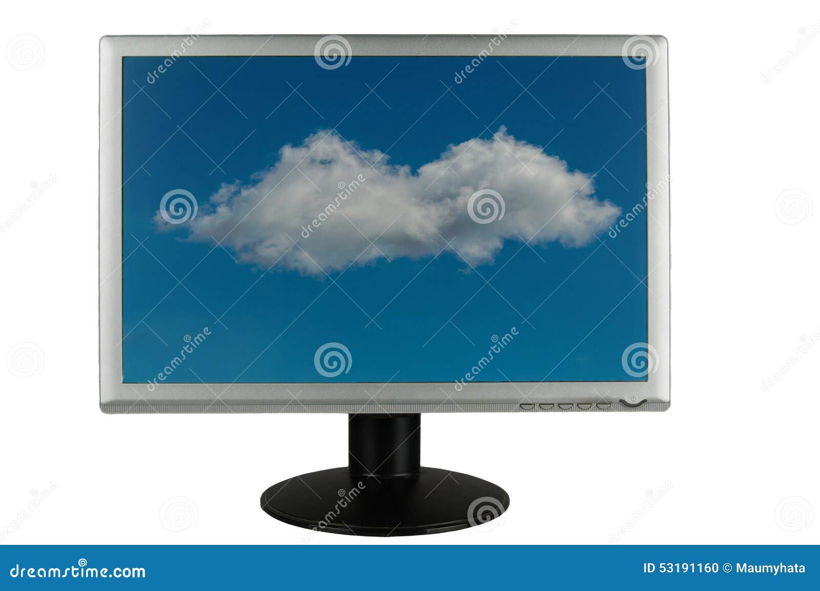 Cloud computing monitor stock photo. Image of cloud, computing - 53191160