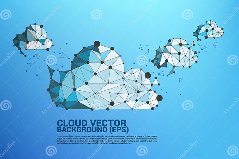 Cloud Computing Network Concept Polygon Dot Connected Line : Concept of Cloud Server, Storage ...